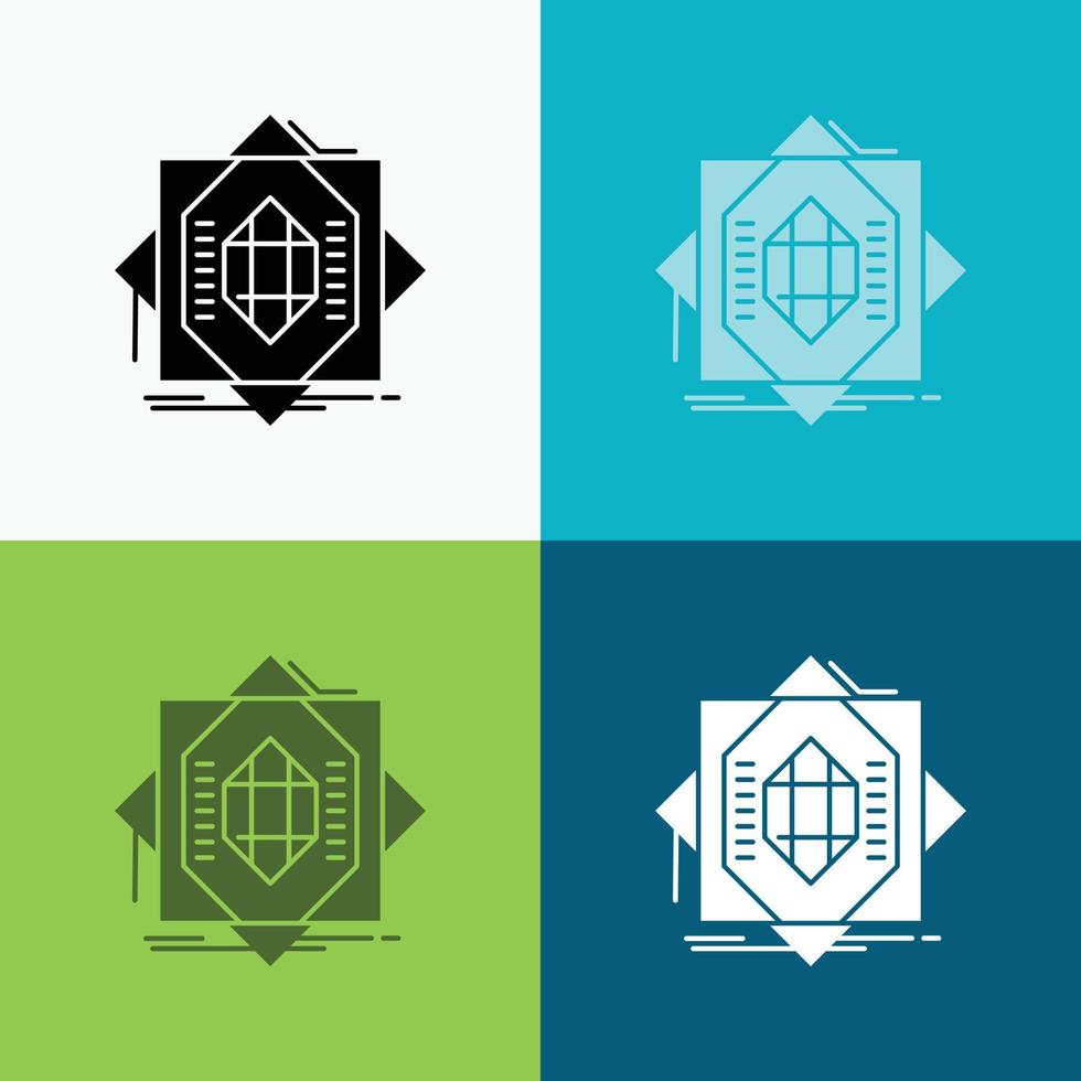 Abstract Core Fabrication Formation Forming Icon Over Various
