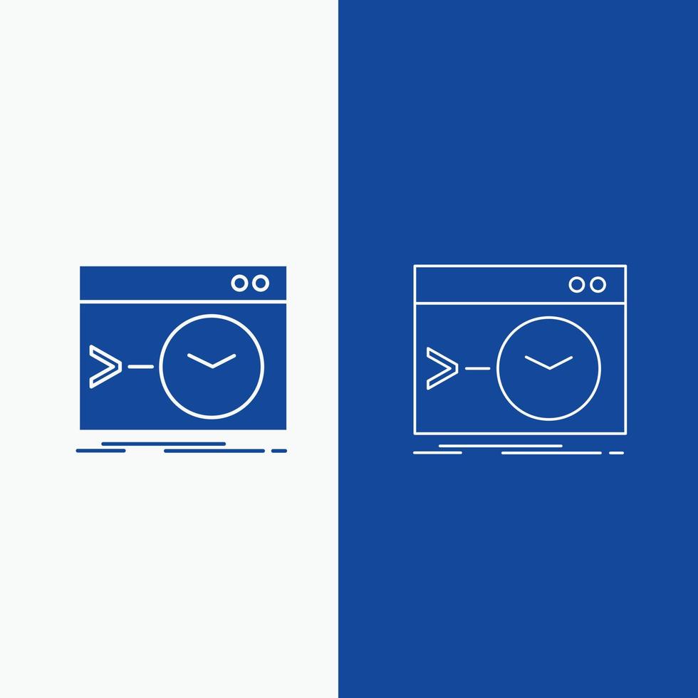 Admin Command Root Software Terminal Line And Glyph Web Button In