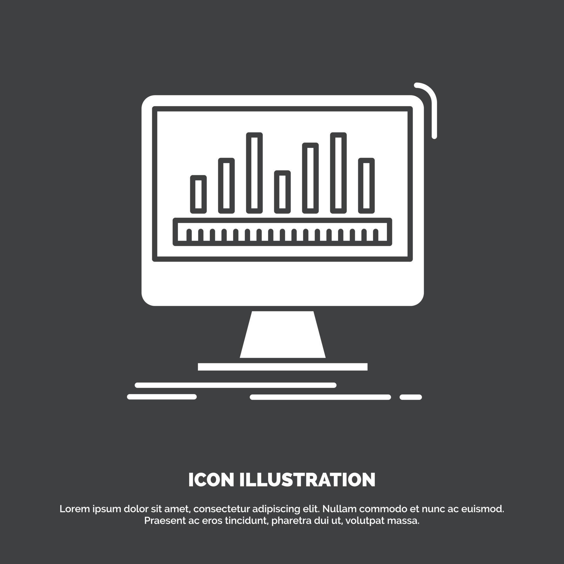 Analytics Processing Dashboard Data Stats Icon Glyph Vector Symbol For Ui And Ux Website