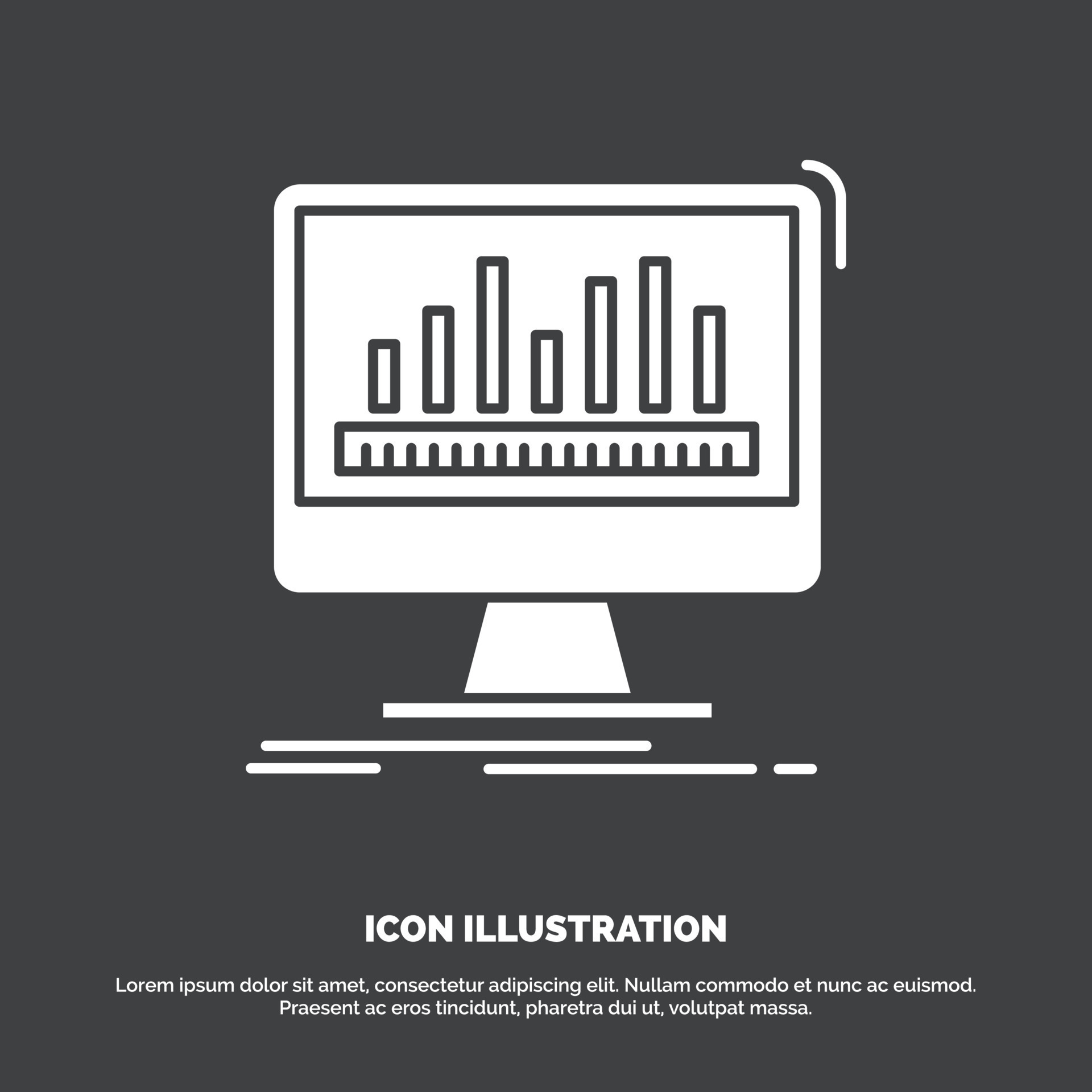 Analytics Processing Dashboard Data Stats Icon Glyph Vector Symbol For Ui And Ux Website