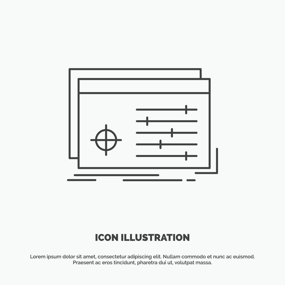 File Object Processing Settings Software Icon Line Vector Gray Symbol For Ui And Ux