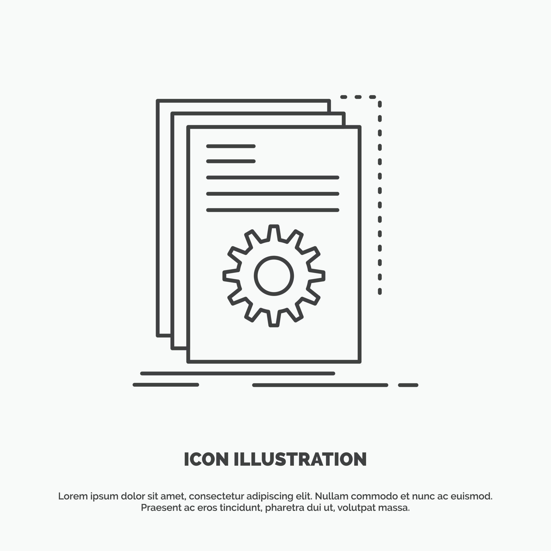 App Build Developer Program Script Icon Line Vector Gray Symbol 6161