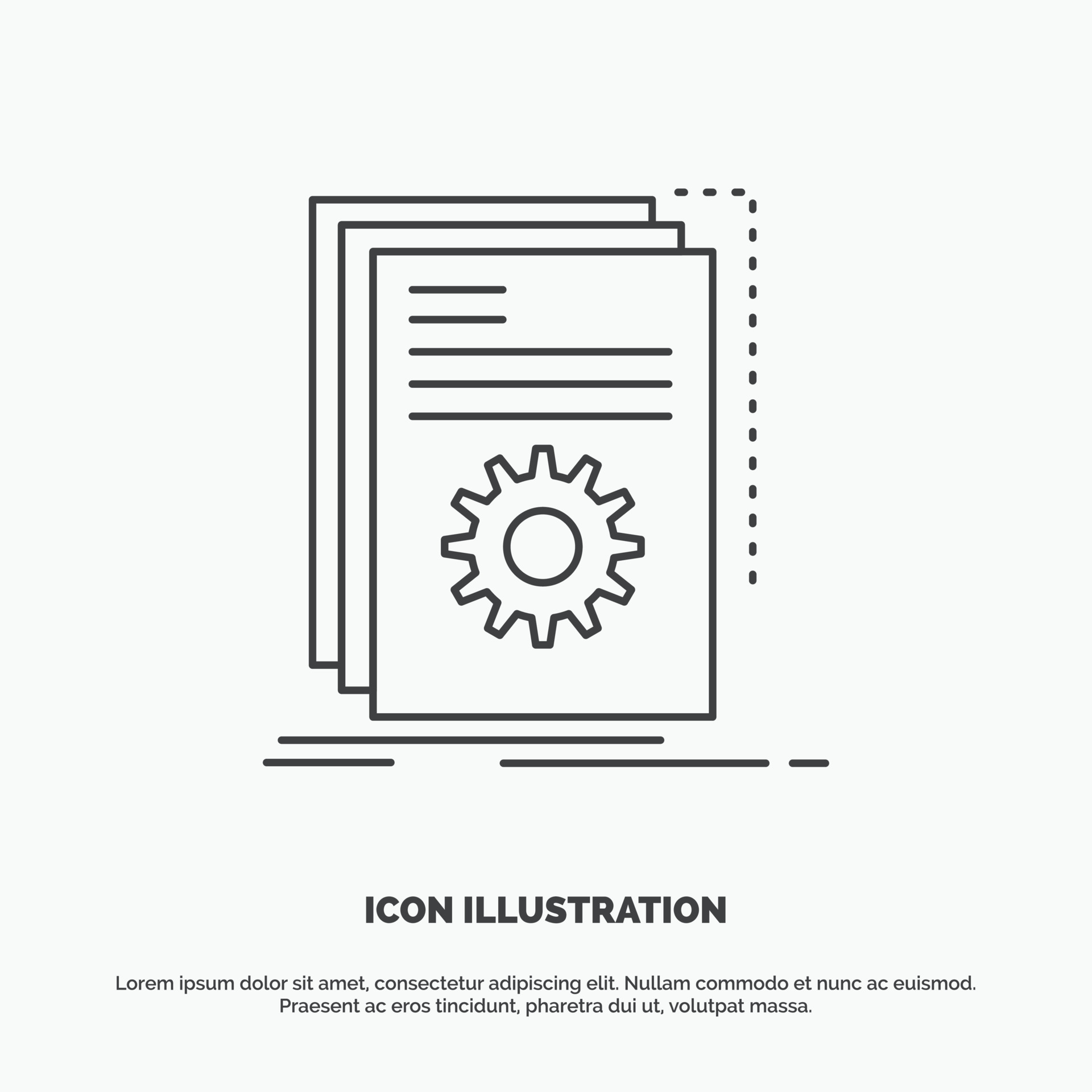 App Build Developer Program Script Icon Line Vector Gray Symbol For Ui And Ux Website Or