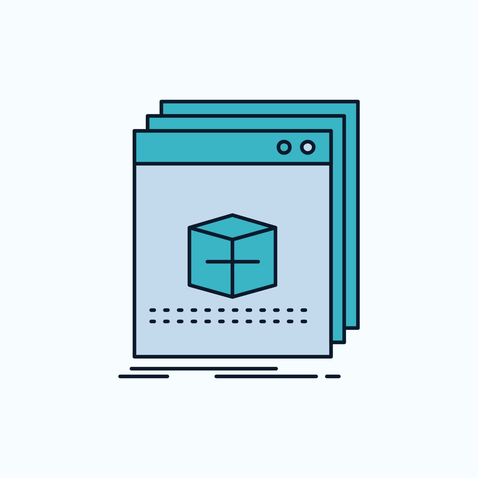 Software App Application File Program Flat Icon Green And Yellow Sign And Symbols For