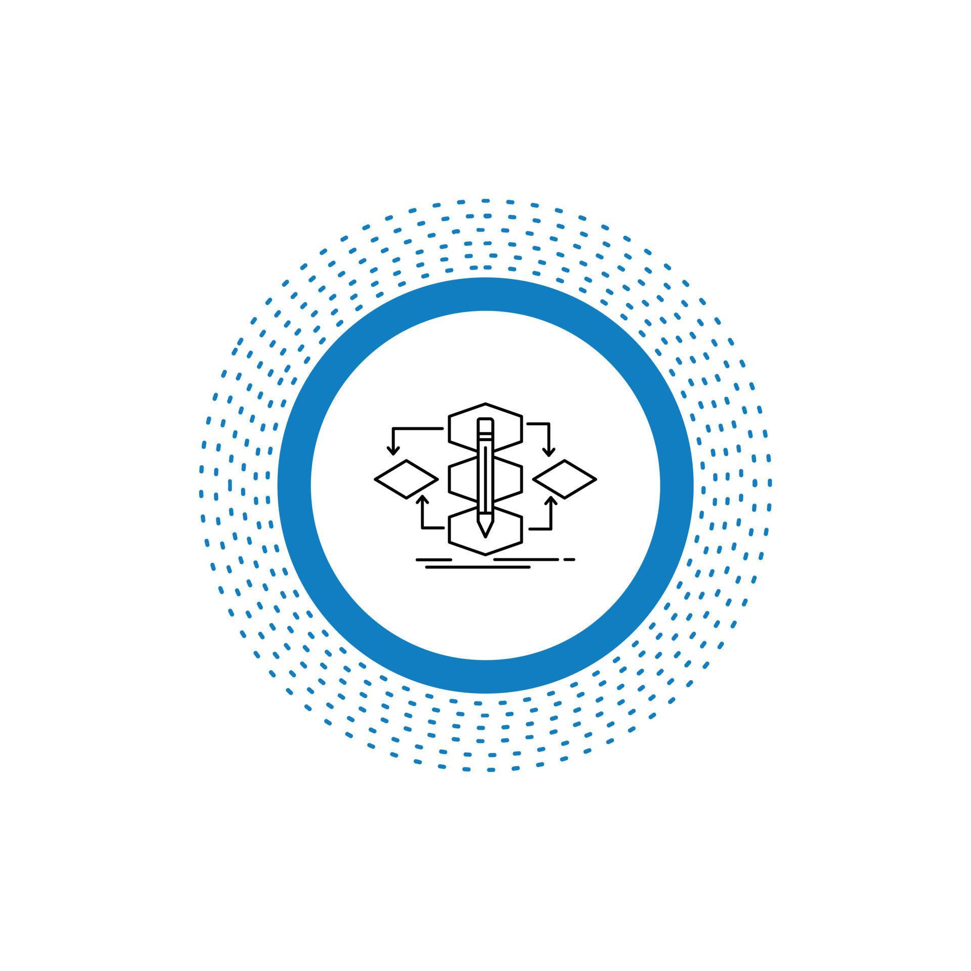 Algorithm Design Method Model Process Line Icon Vector Isolated
