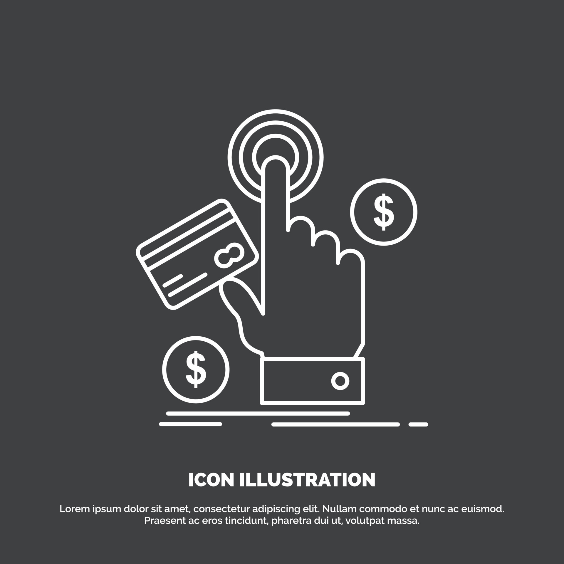 Ppc Click Pay Payment Web Icon Line Vector Symbol For Ui And Ux Website Or Mobile