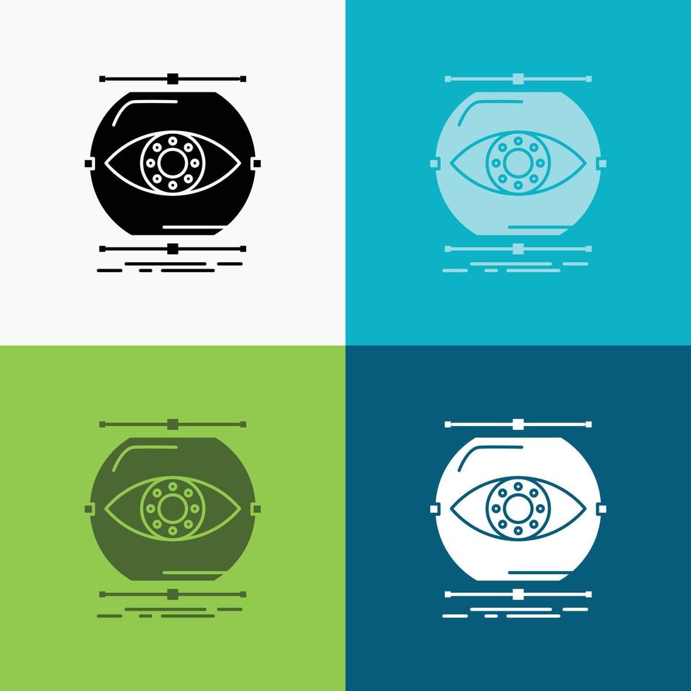 Visualize Conception Monitoring Monitoring Vision Icon Over Various
