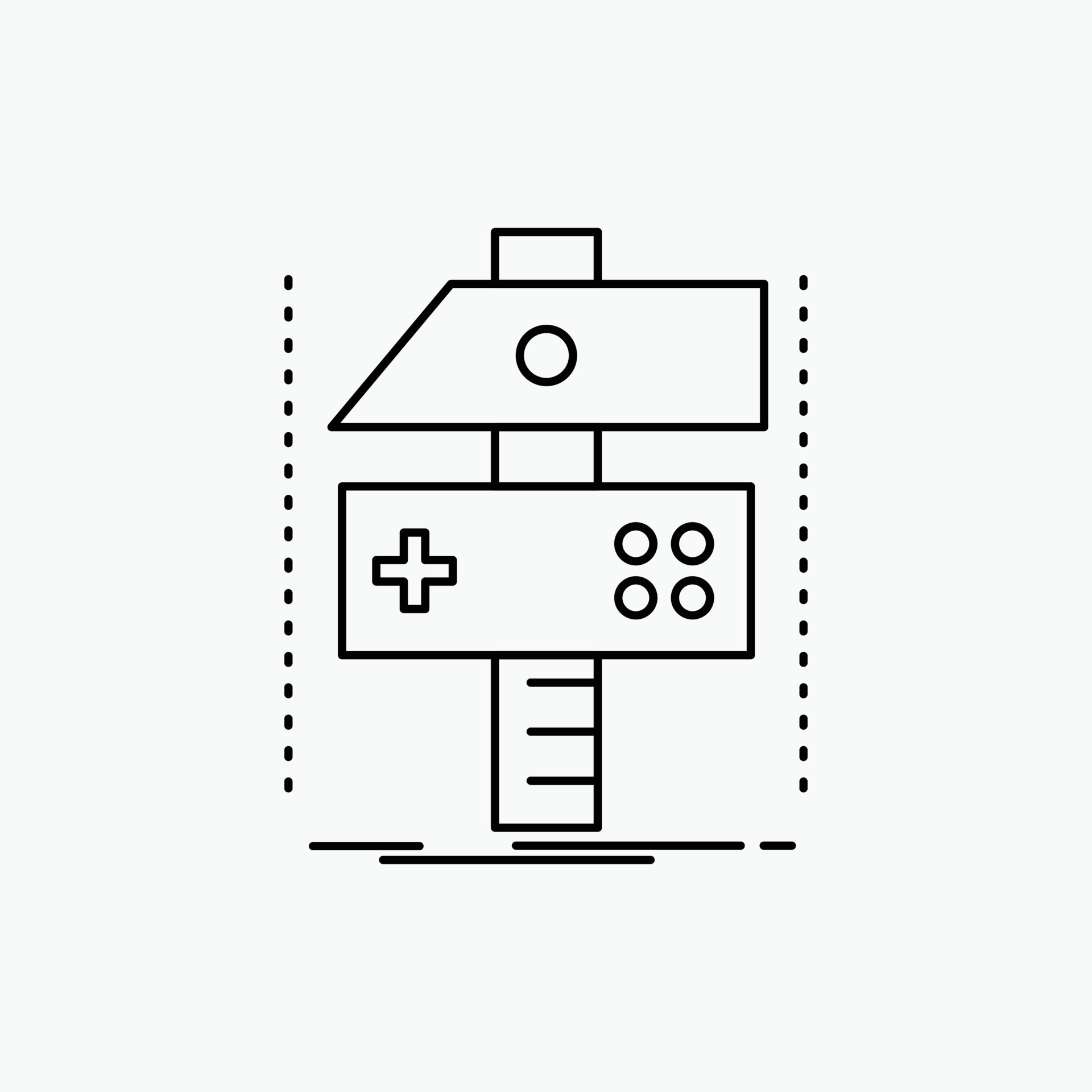 Build. craft. develop. developer. game Line Icon. Vector isolated ...