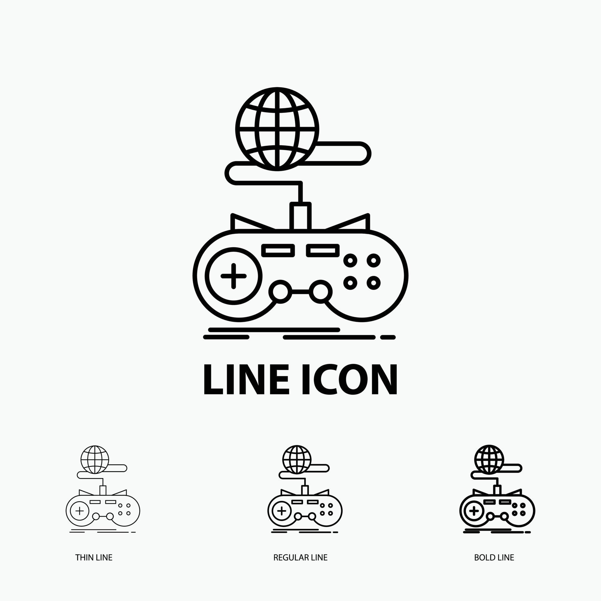Game. gaming. internet. multiplayer. online Icon in Thin. Regular and ...
