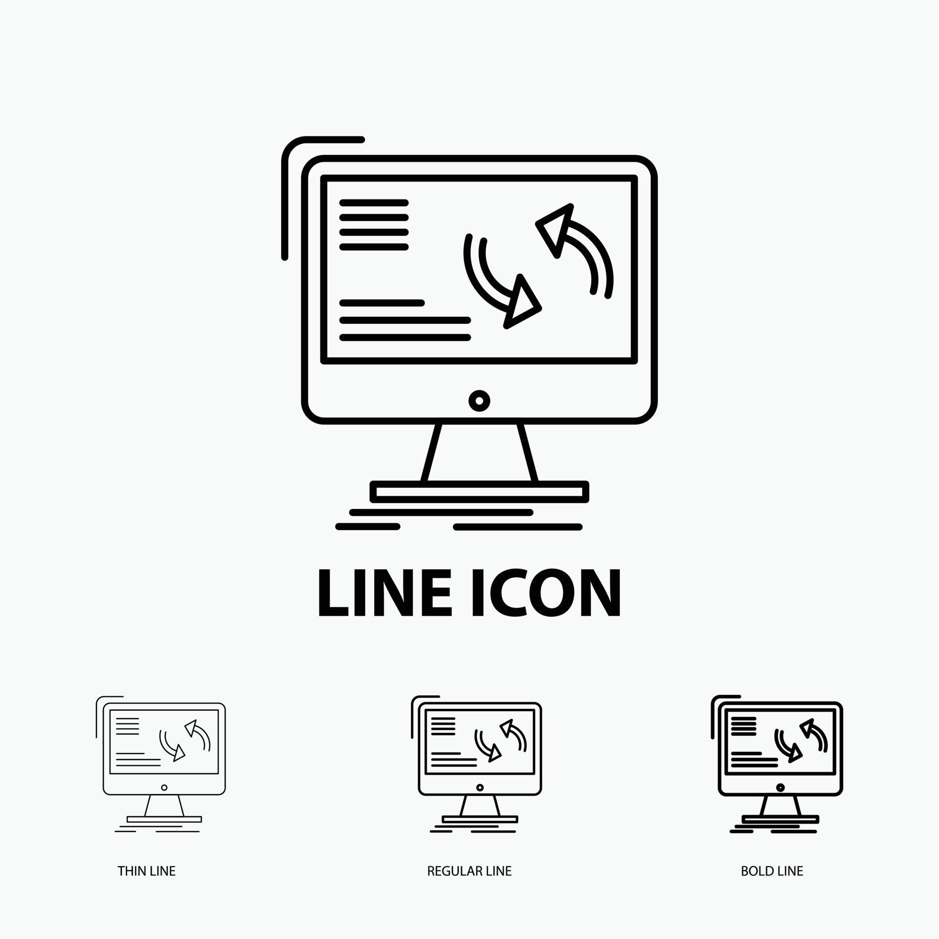 Synchronization Sync Information Data Computer Icon In Thin