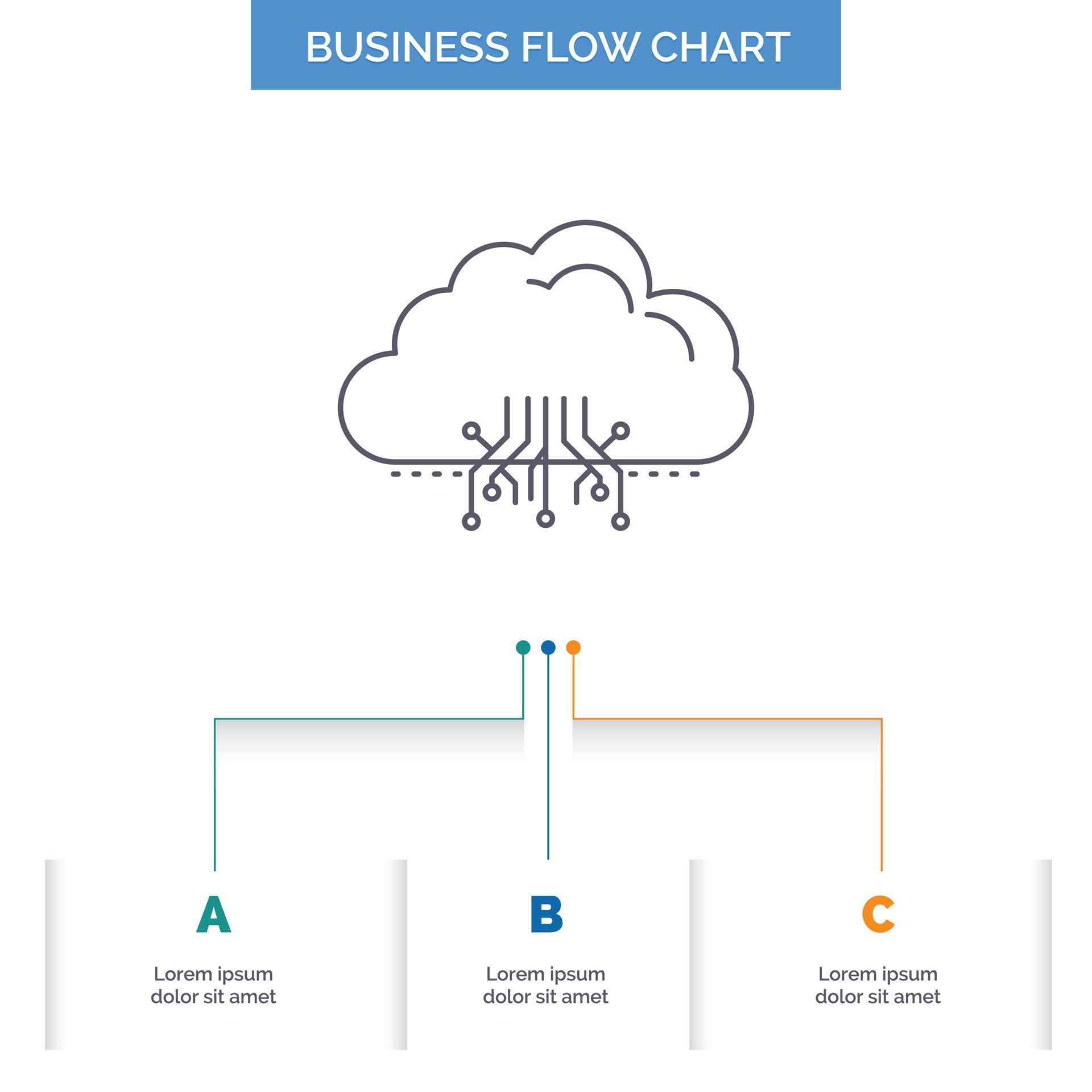 cloud. computing. data. hosting. network Business Flow Chart Design ...