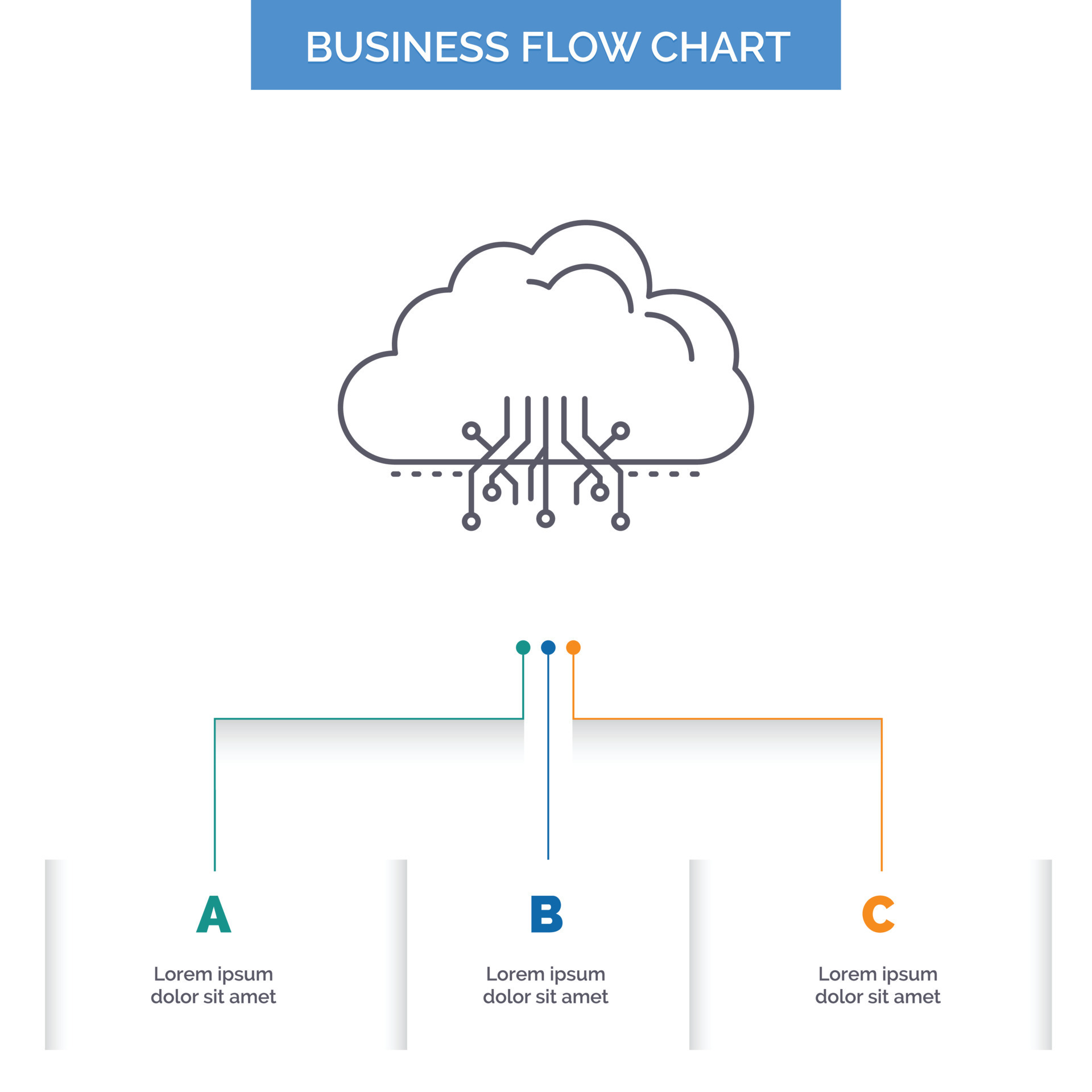 cloud. computing. data. hosting. network Business Flow Chart Design ...