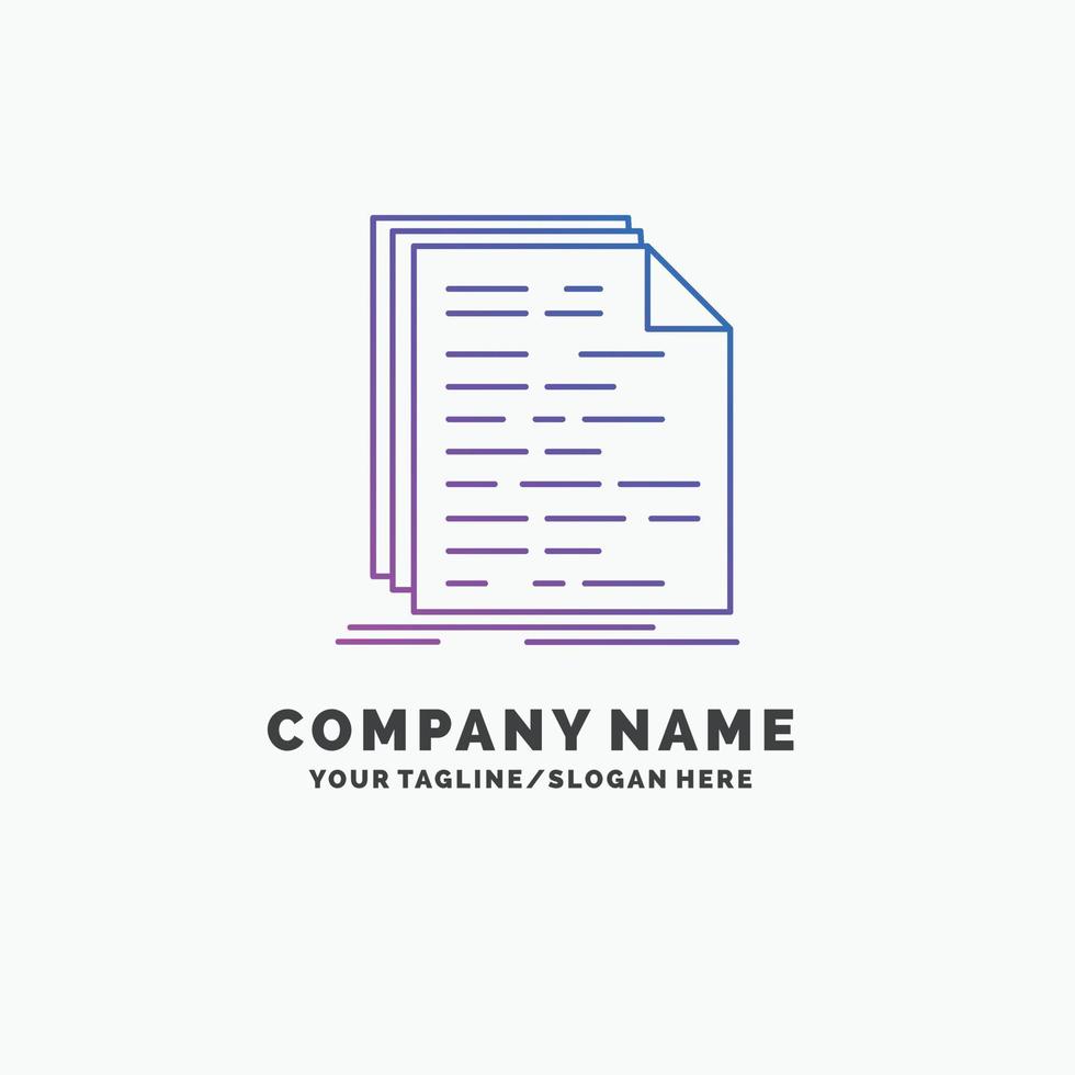 Code Coding Doc Programming Script Purple Business Logo Template Place For Tagline 12966399