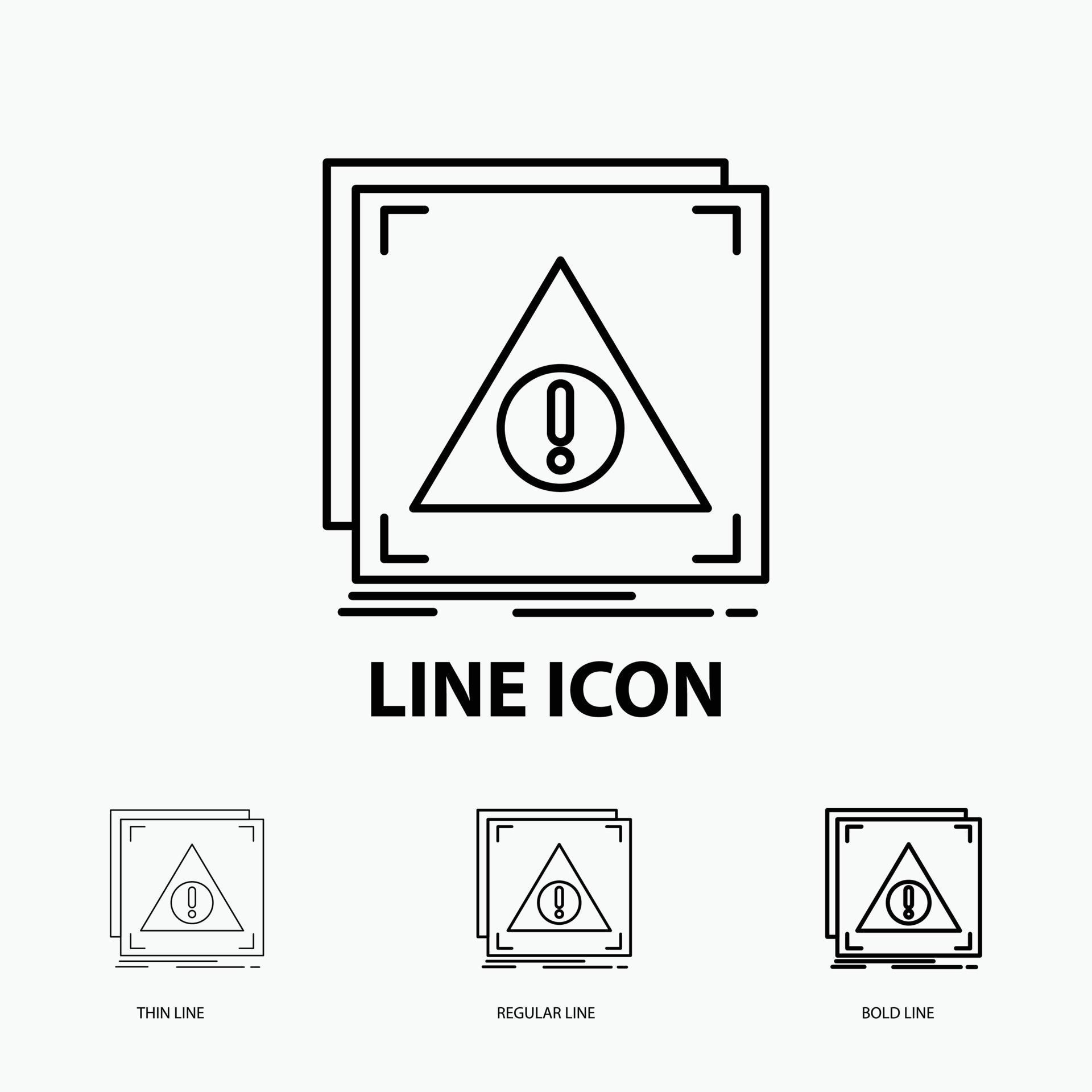 Error. Application. Denied. server. alert Icon in Thin. Regular and Bold Line Style. Vector ...