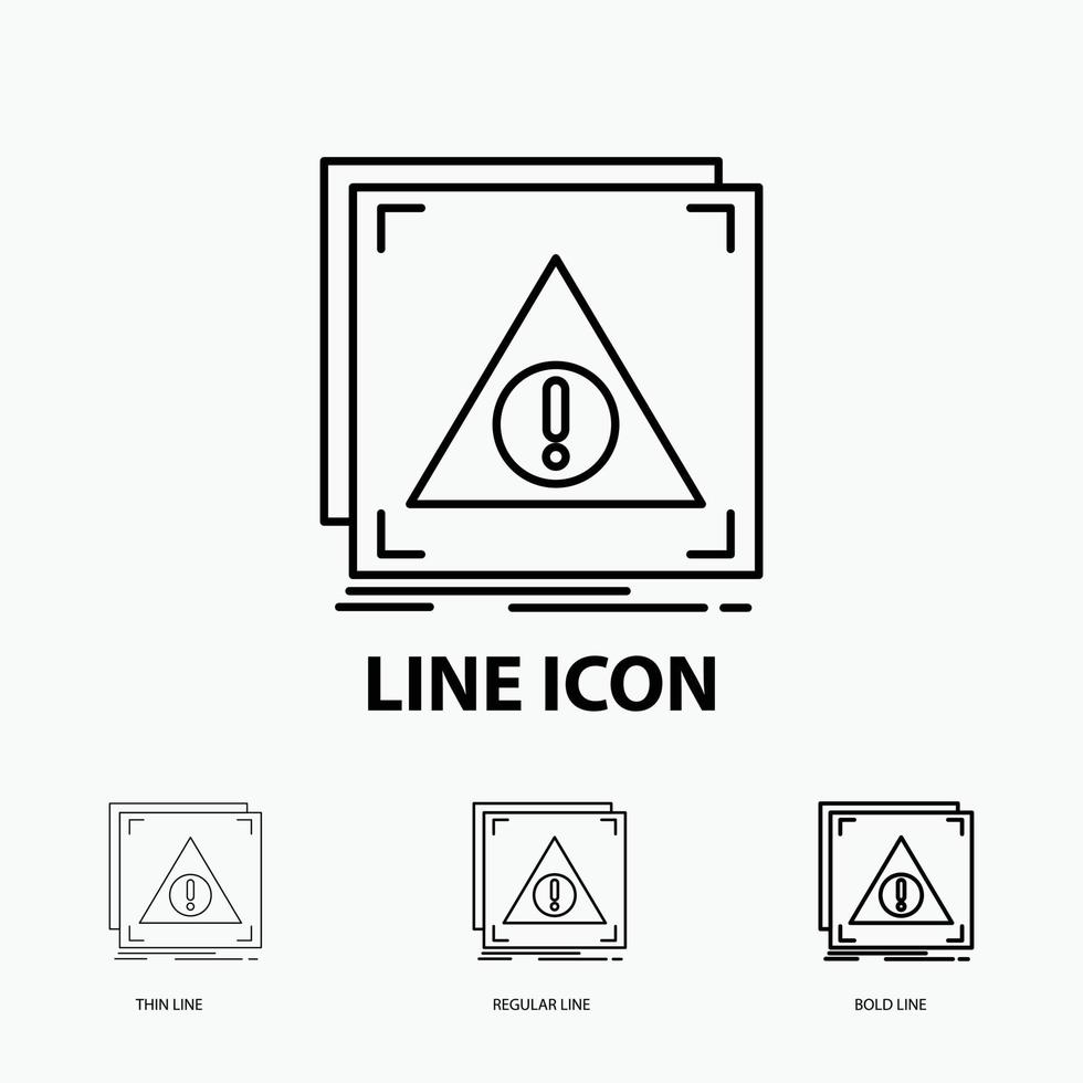 Error. Application. Denied. server. alert Icon in Thin. Regular and Bold Line Style. Vector ...