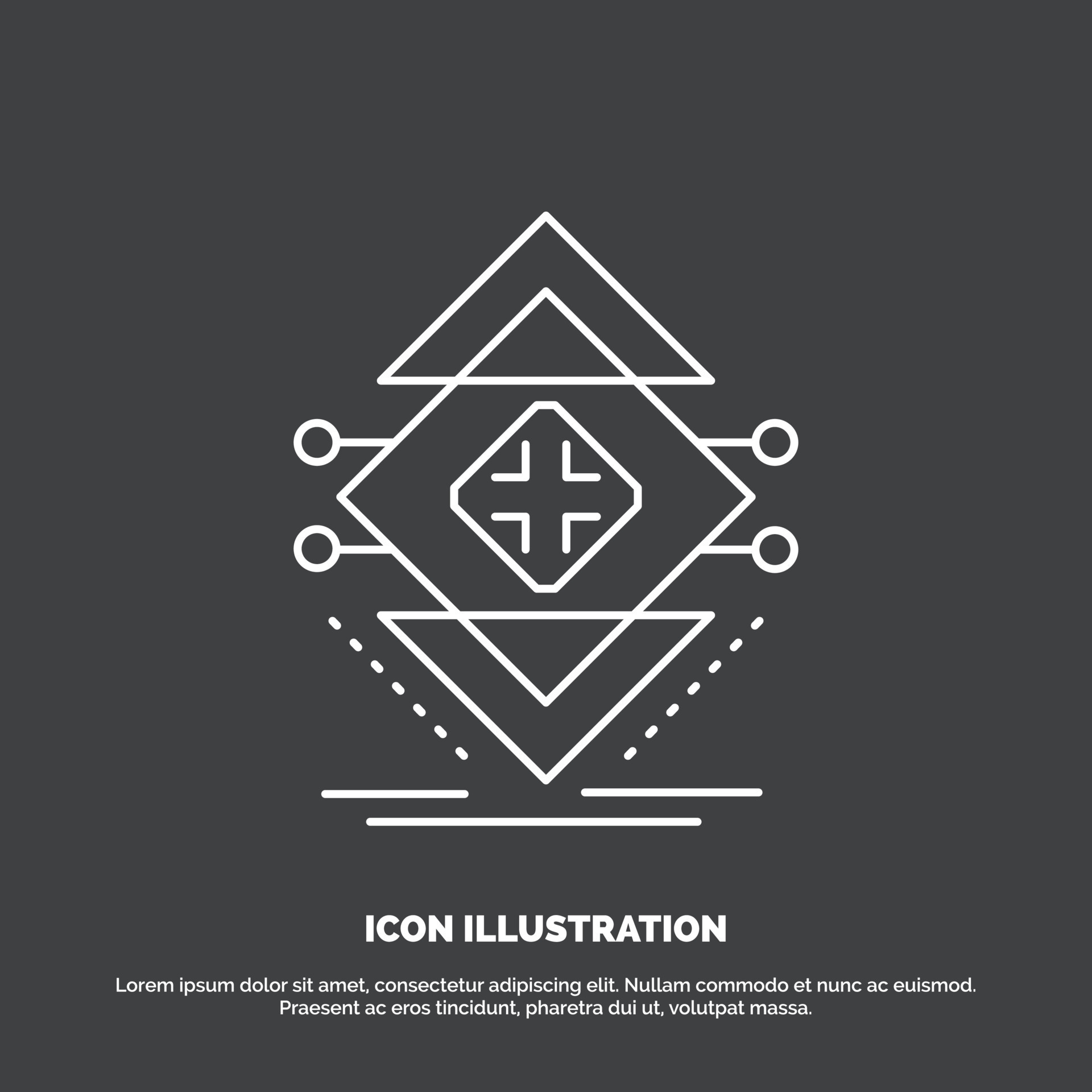 Computing Data Infrastructure Science Structure Icon Line Vector Symbol For Ui And Ux