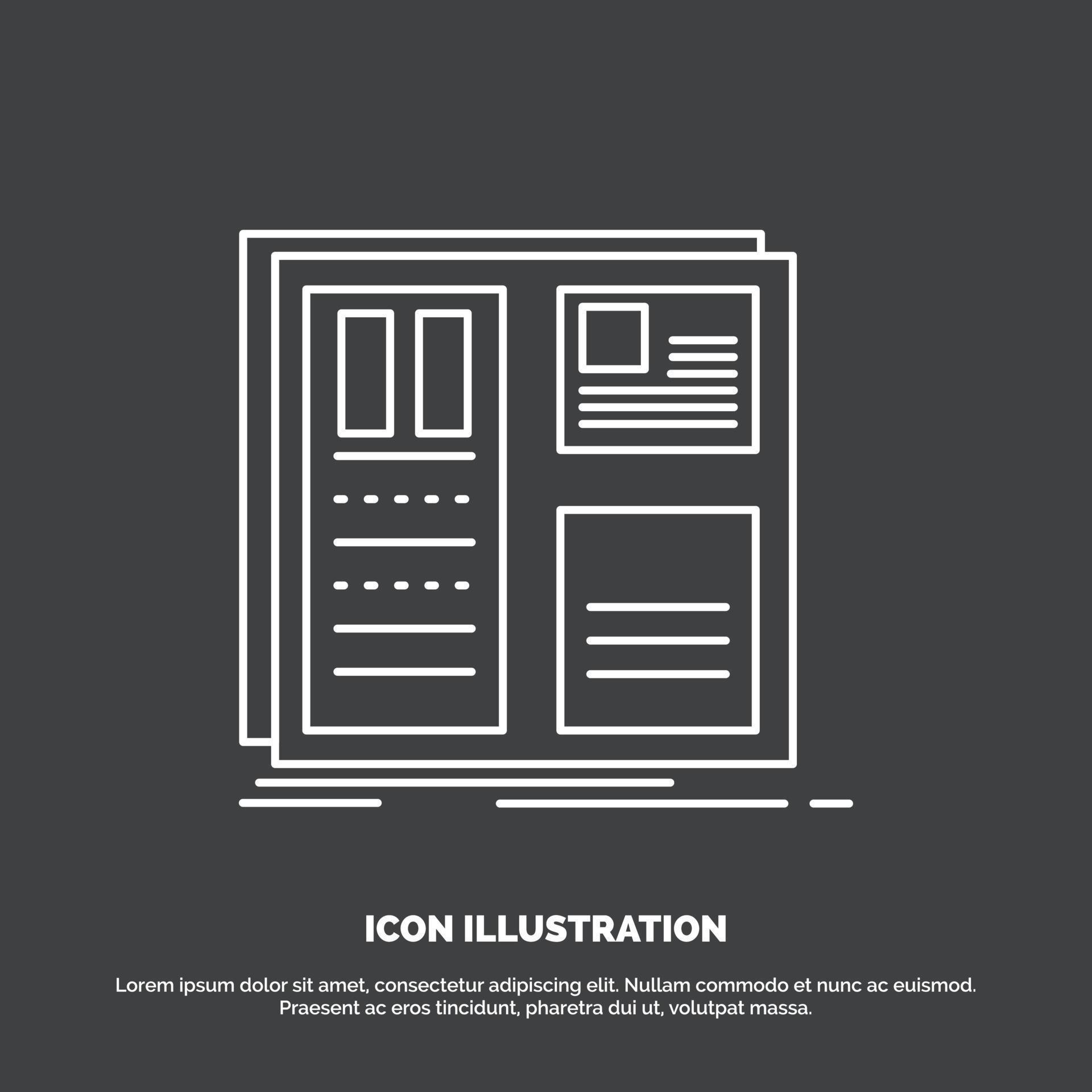 Design Grid Interface Layout Ui Icon Line Vector Symbol For Ui And