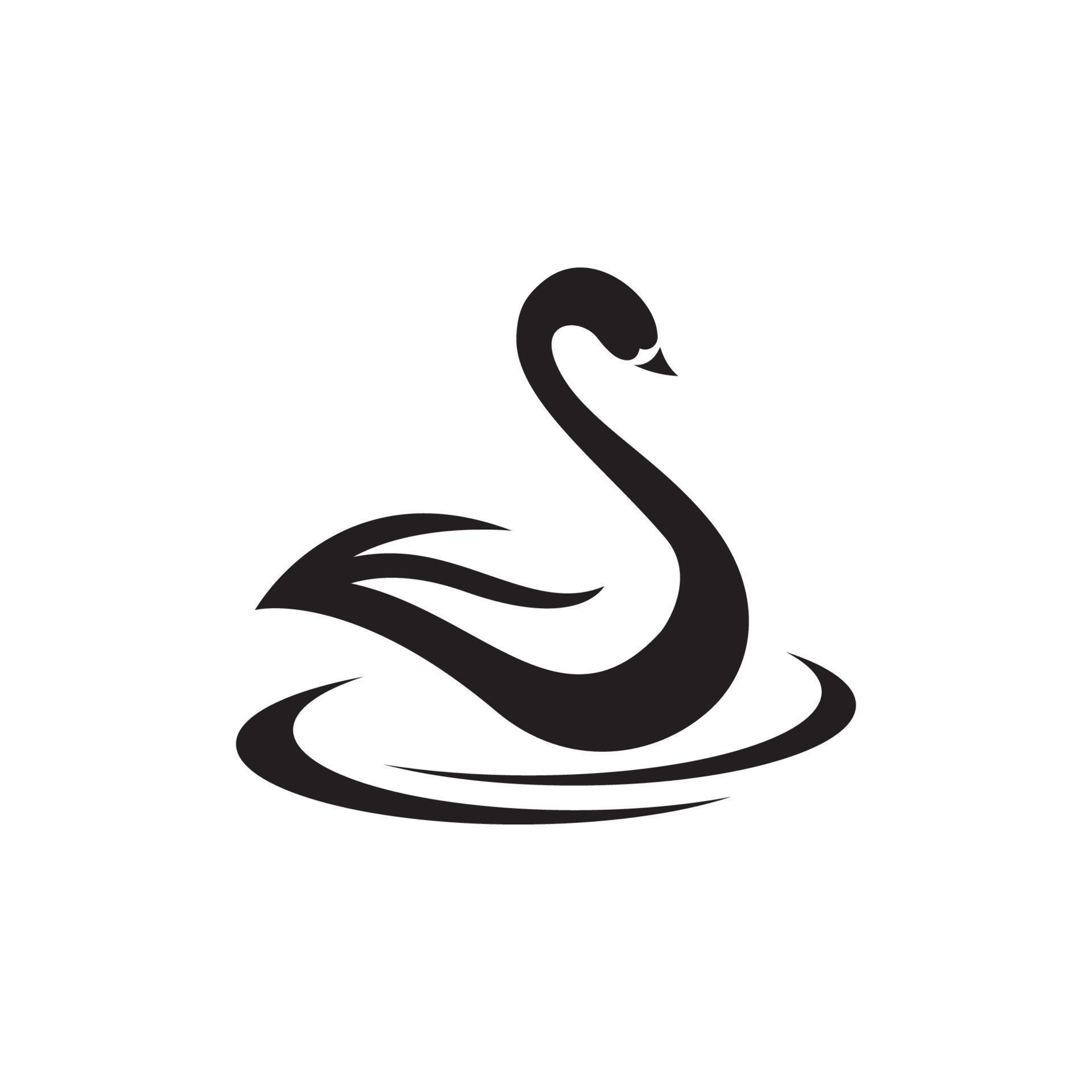 Ilustración De Vector De Plantilla De Icono De Cisne 12967670 Vector En Vecteezy
