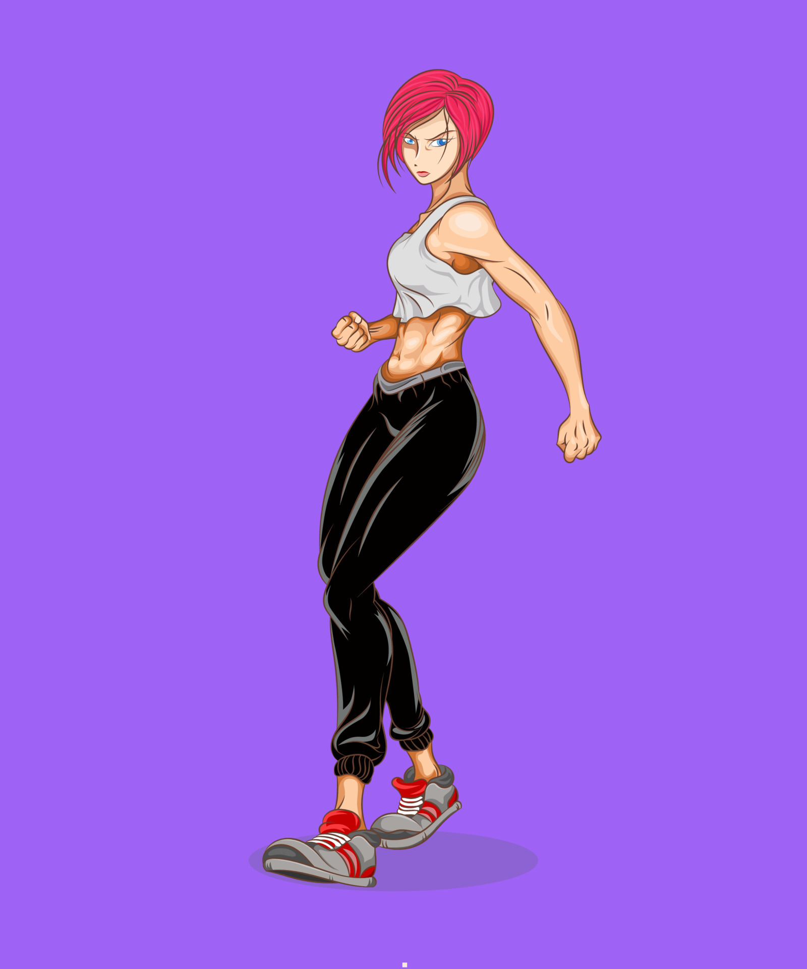 Graphic Illustration Design Vector Of The Tough Girl Mascot In The Millennial Era 12968582