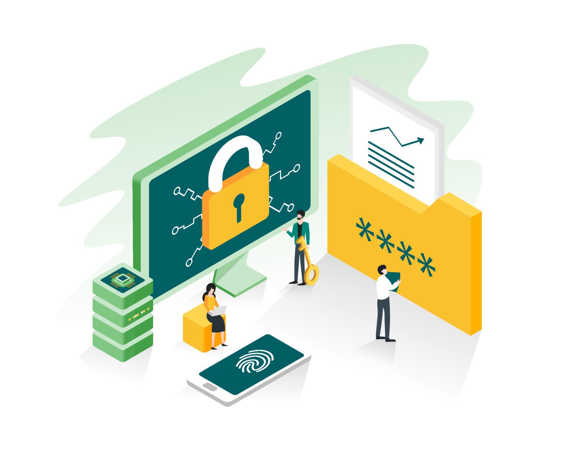 Data Protection Privacy Data Security And Internet Security Concept