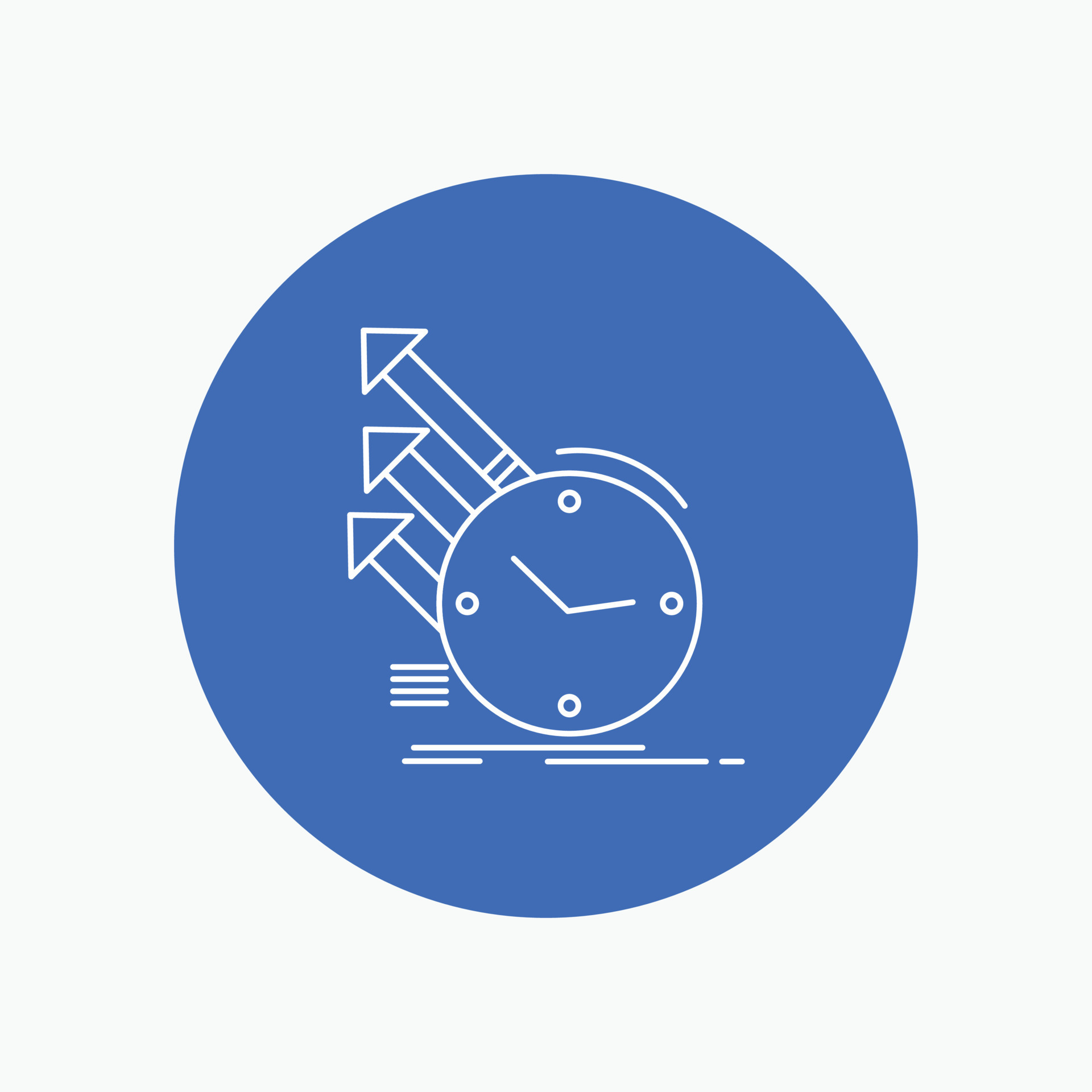 Detection Inspection Of Regularities Research White Line Icon In Circle Background Vector