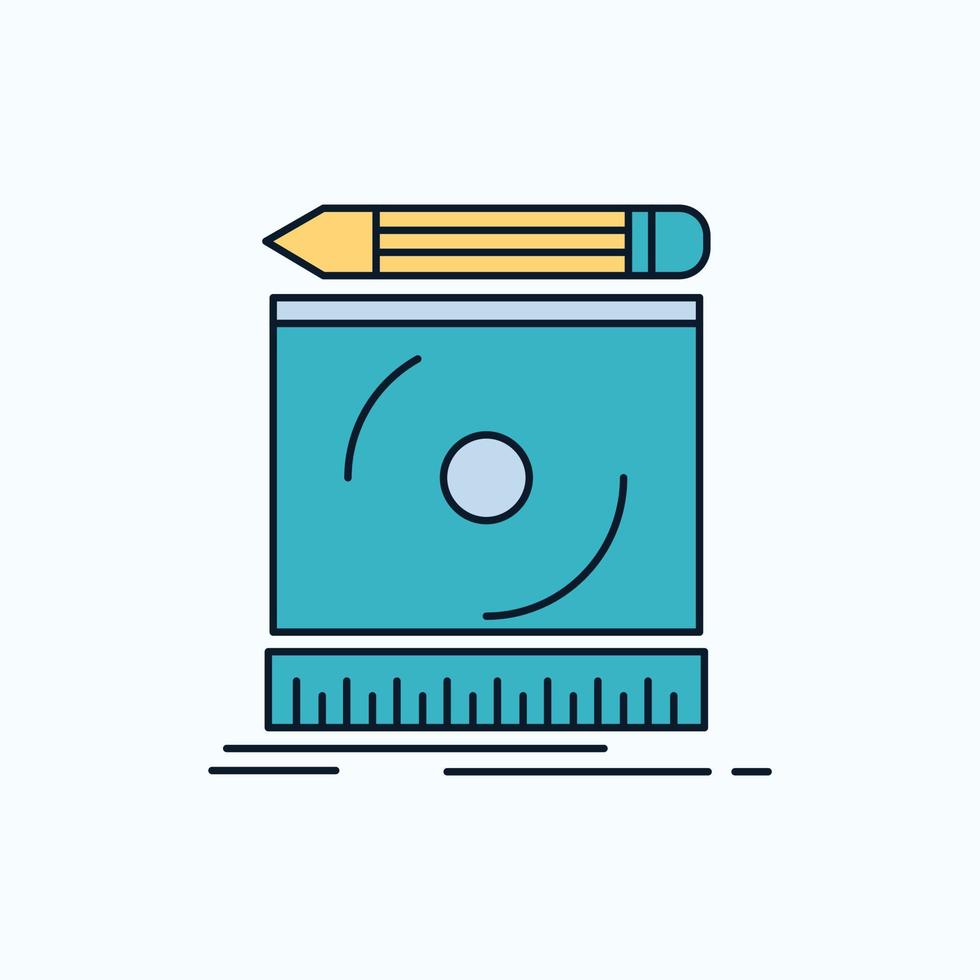 Draft Engineering Process Prototype Prototyping Flat Icon Green And Yellow Sign And Symbols