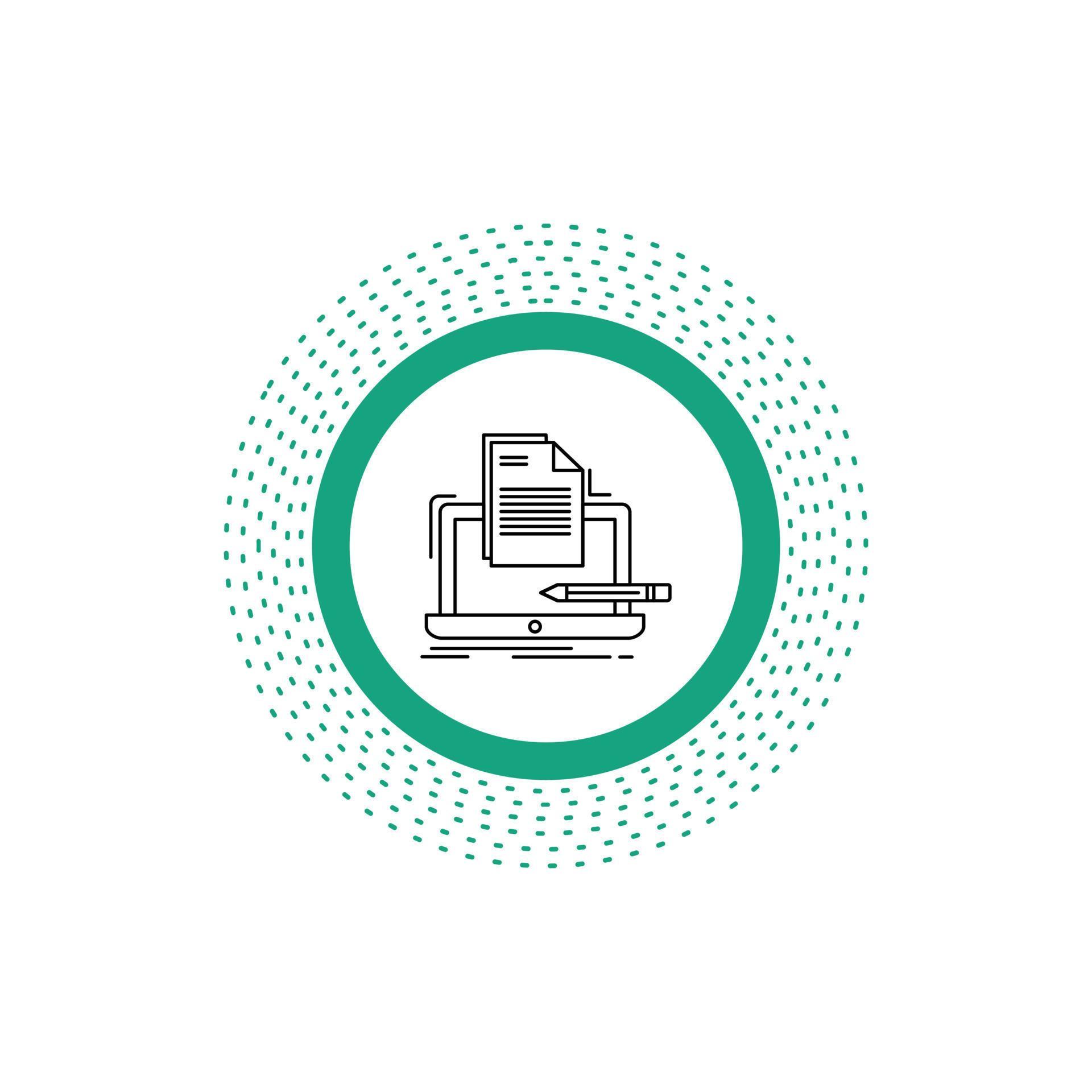 Coder Coding Computer List Paper Line Icon Vector Isolated Illustration 12969748 Vector Art