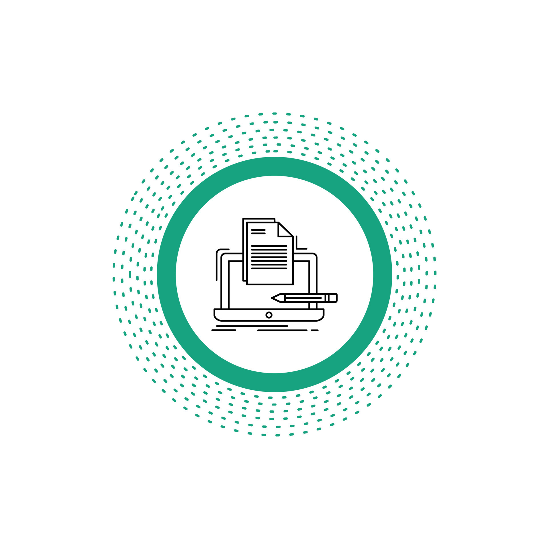 Coder Coding Computer List Paper Line Icon Vector Isolated Illustration 12969748 Vector Art