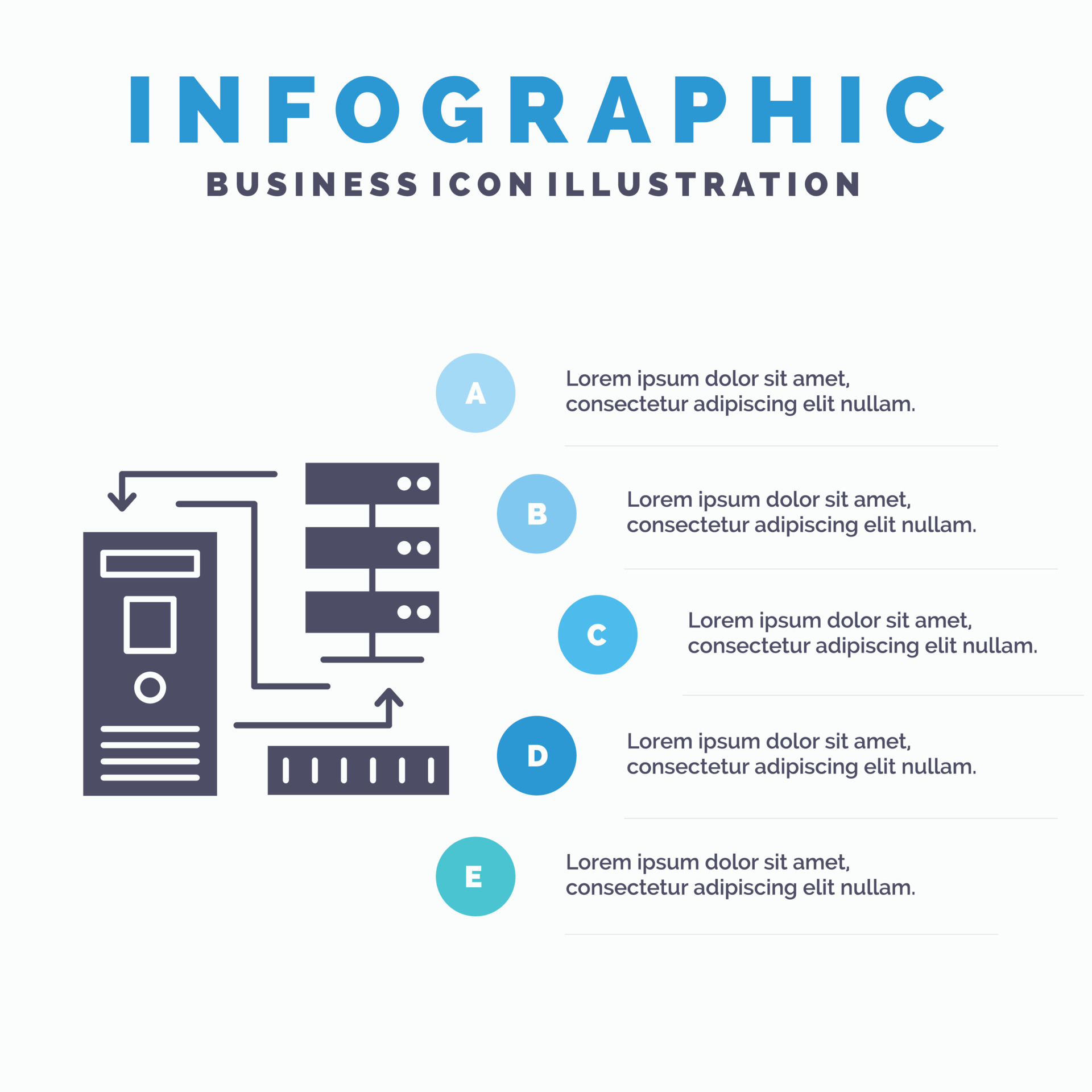 Combination Data Database Electronic Information Infographics Template For Website And