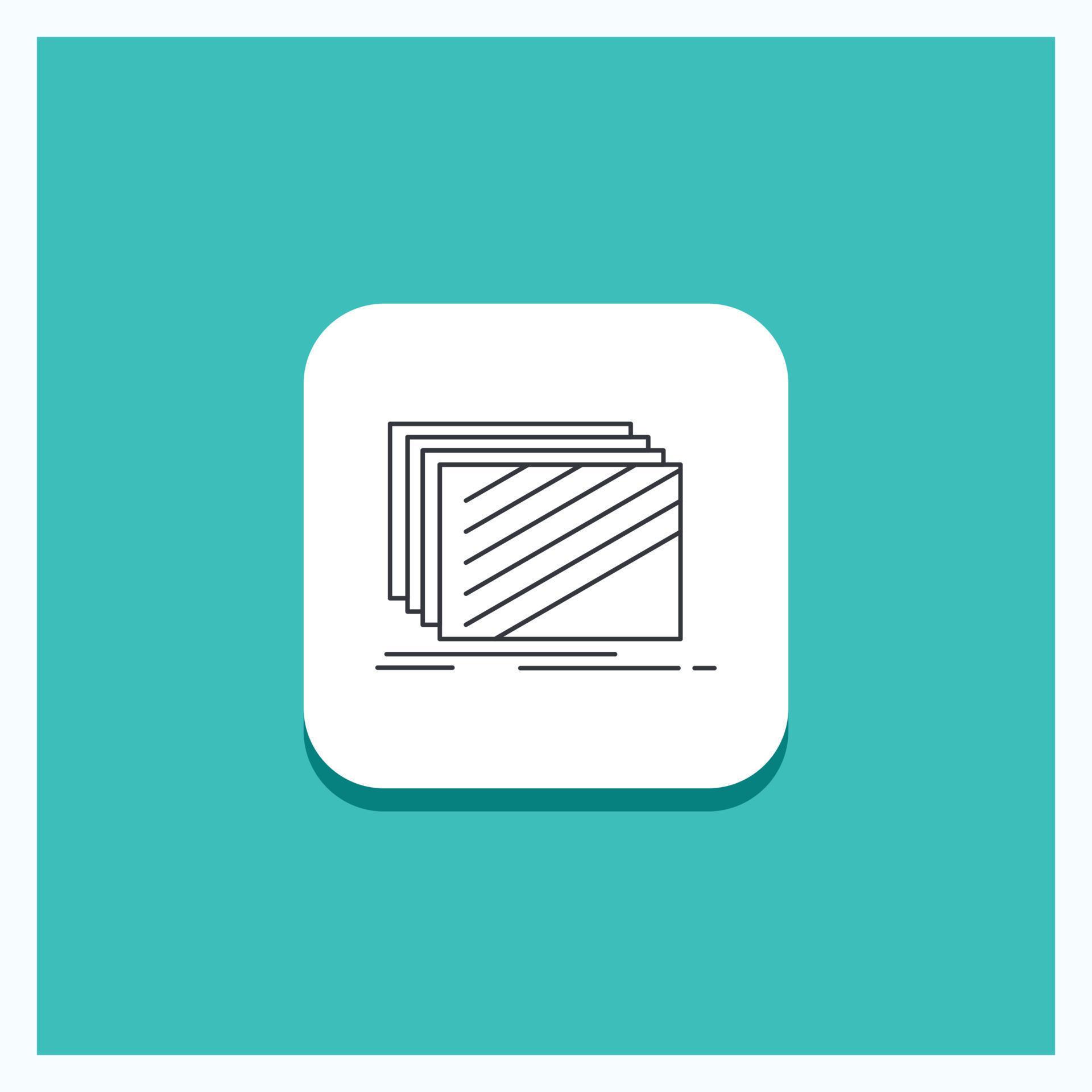Round Button for Design. layer. layout. texture. textures Line icon Turquoise Background ...