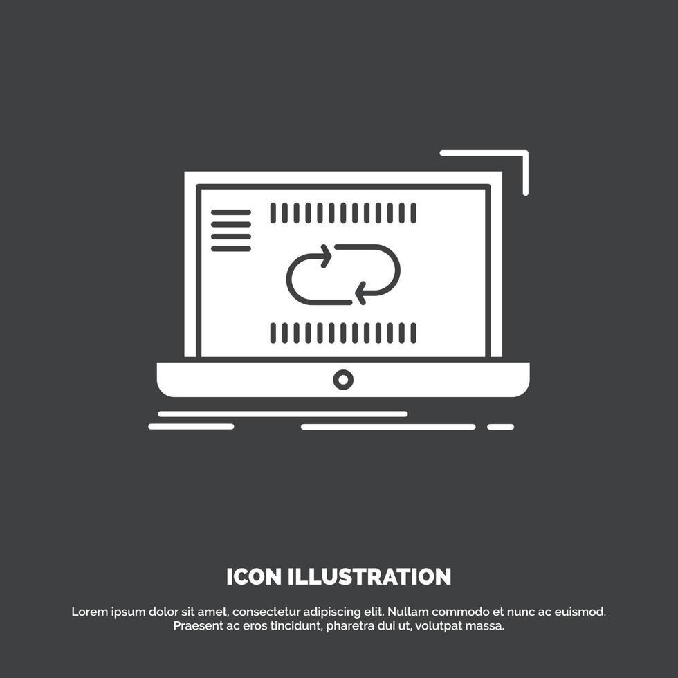 Communication Connection Link Sync Synchronization Icon Glyph Vector Symbol For Ui And Ux