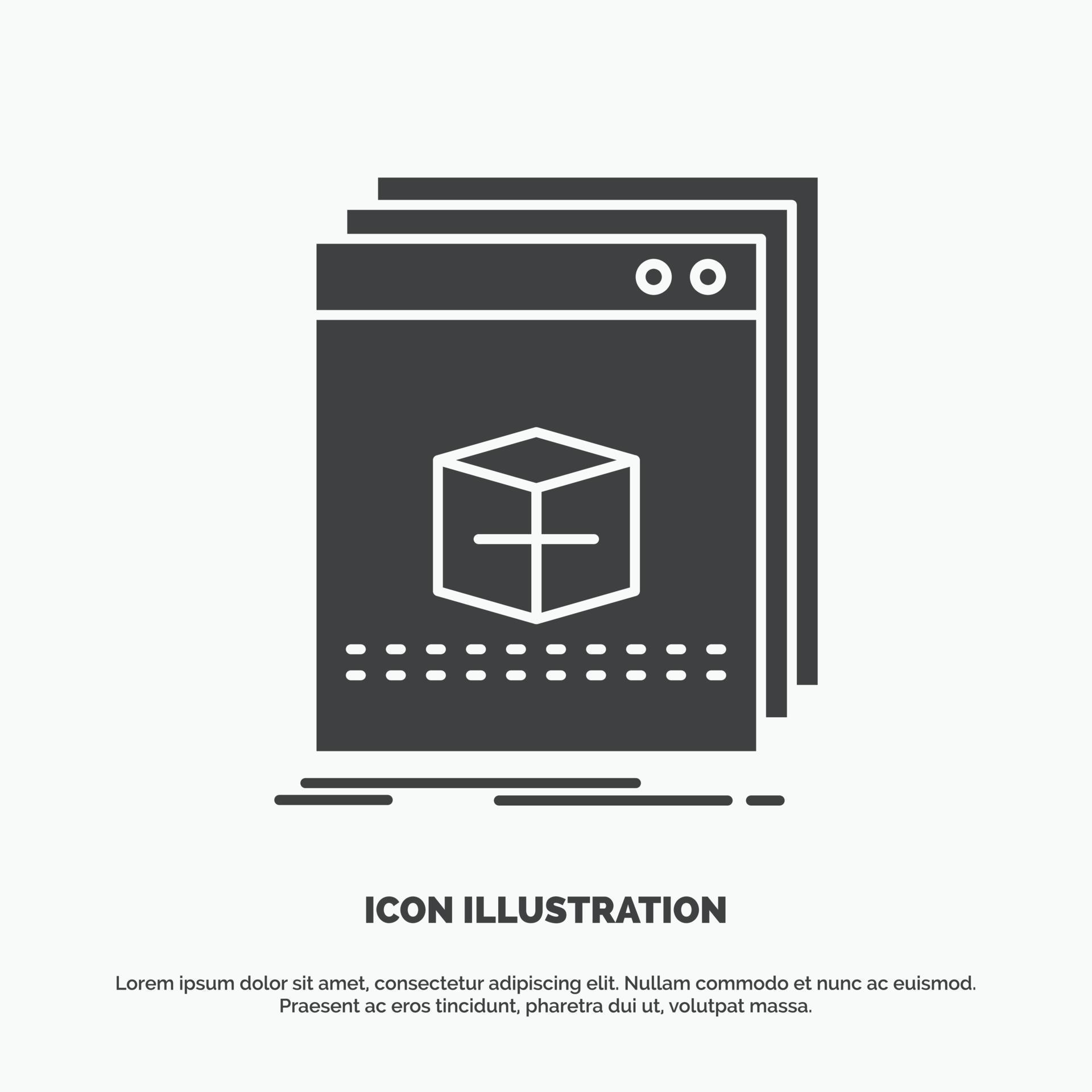 Software App Application File Program Icon Glyph Vector Gray