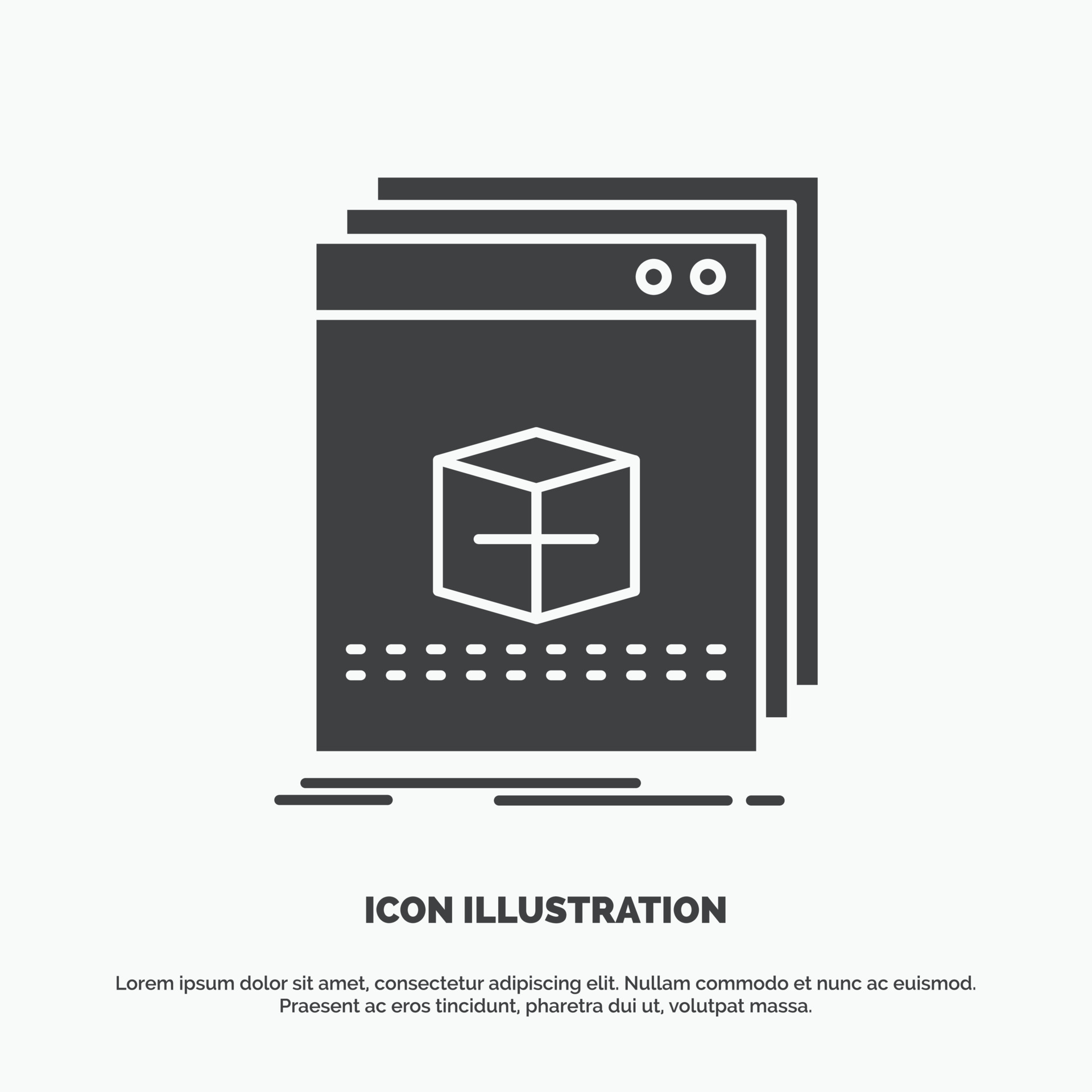 Software App Application File Program Icon Glyph Vector Gray Symbol For Ui And Ux Website