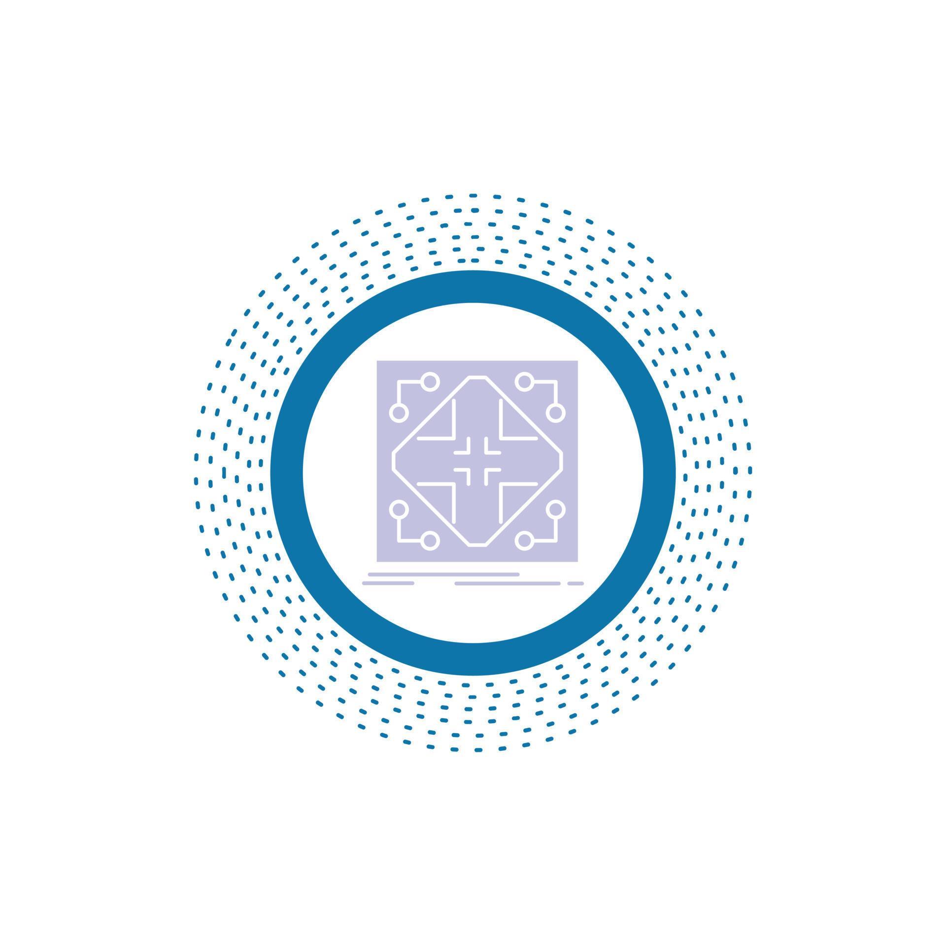 Data Infrastructure Network Matrix Grid Glyph Icon Vector Isolated