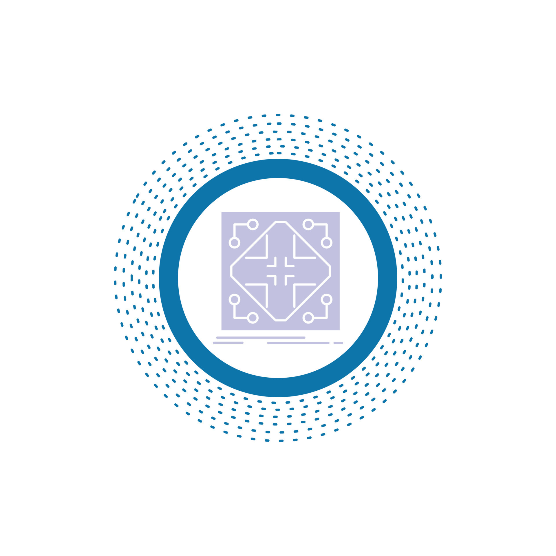 Data Infrastructure Network Matrix Grid Glyph Icon Vector Isolated