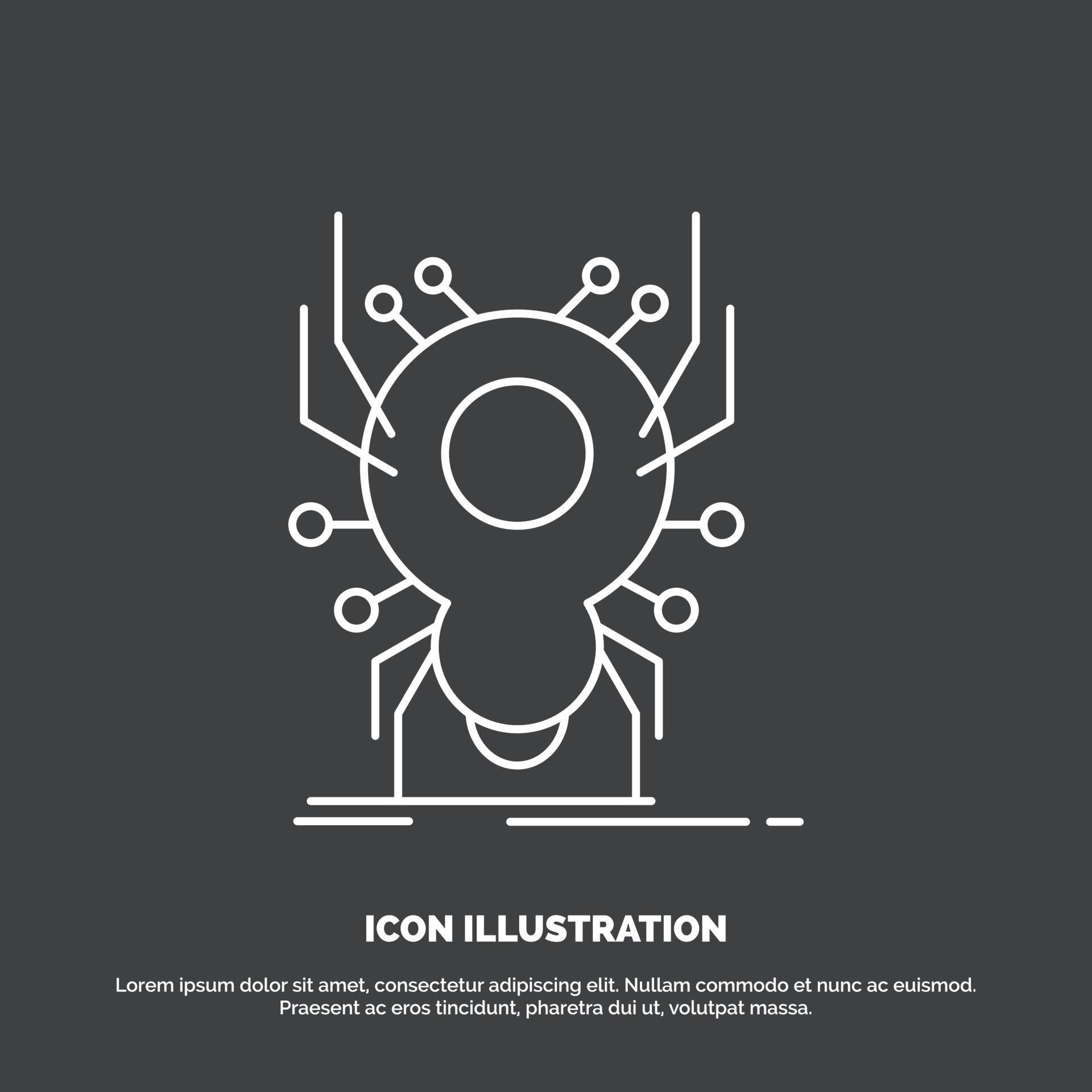Bug Insect Spider Virus App Icon Line Vector Symbol For Ui And Ux Website Or Mobile