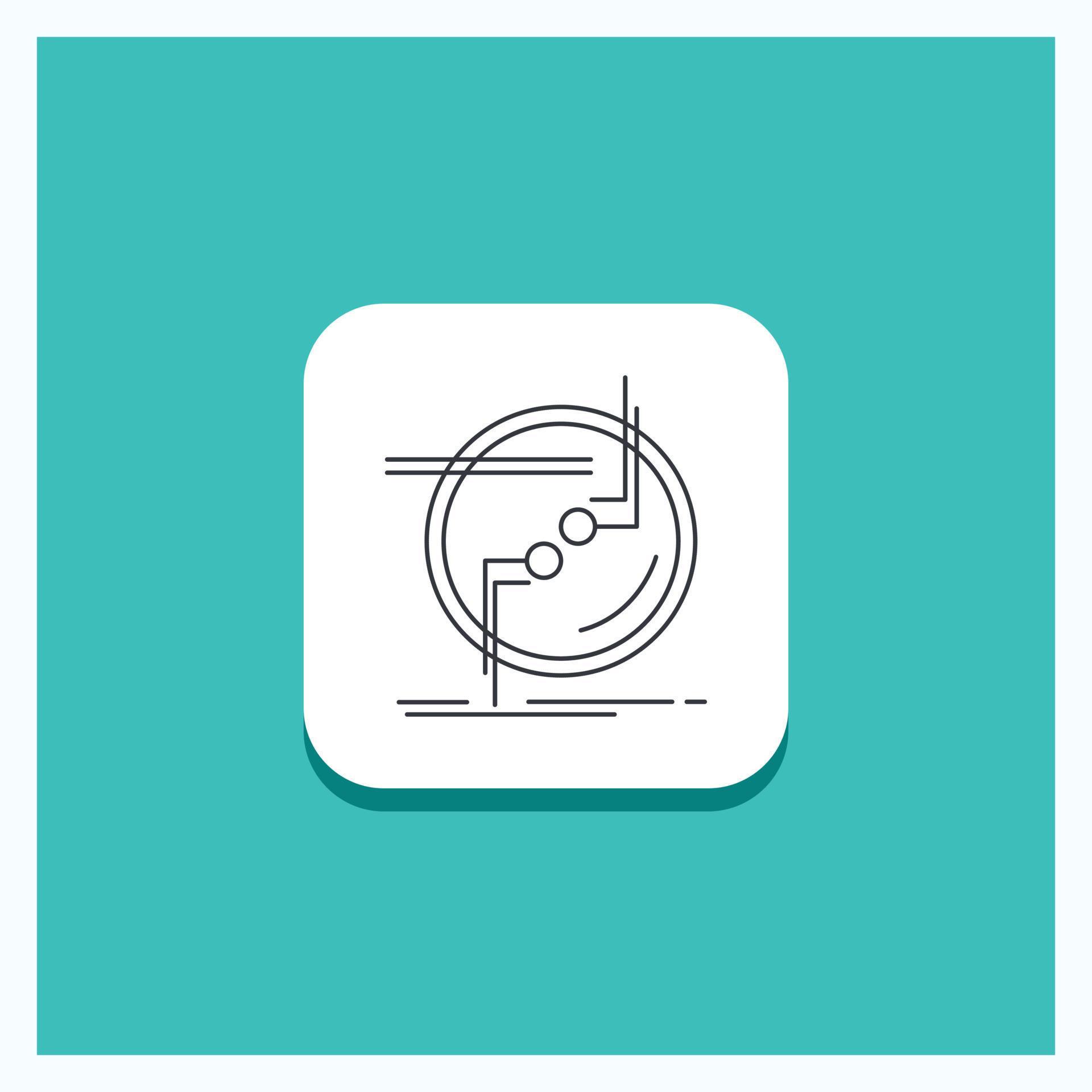 Round Button For Chain Connect Connection Link Wire Line Icon