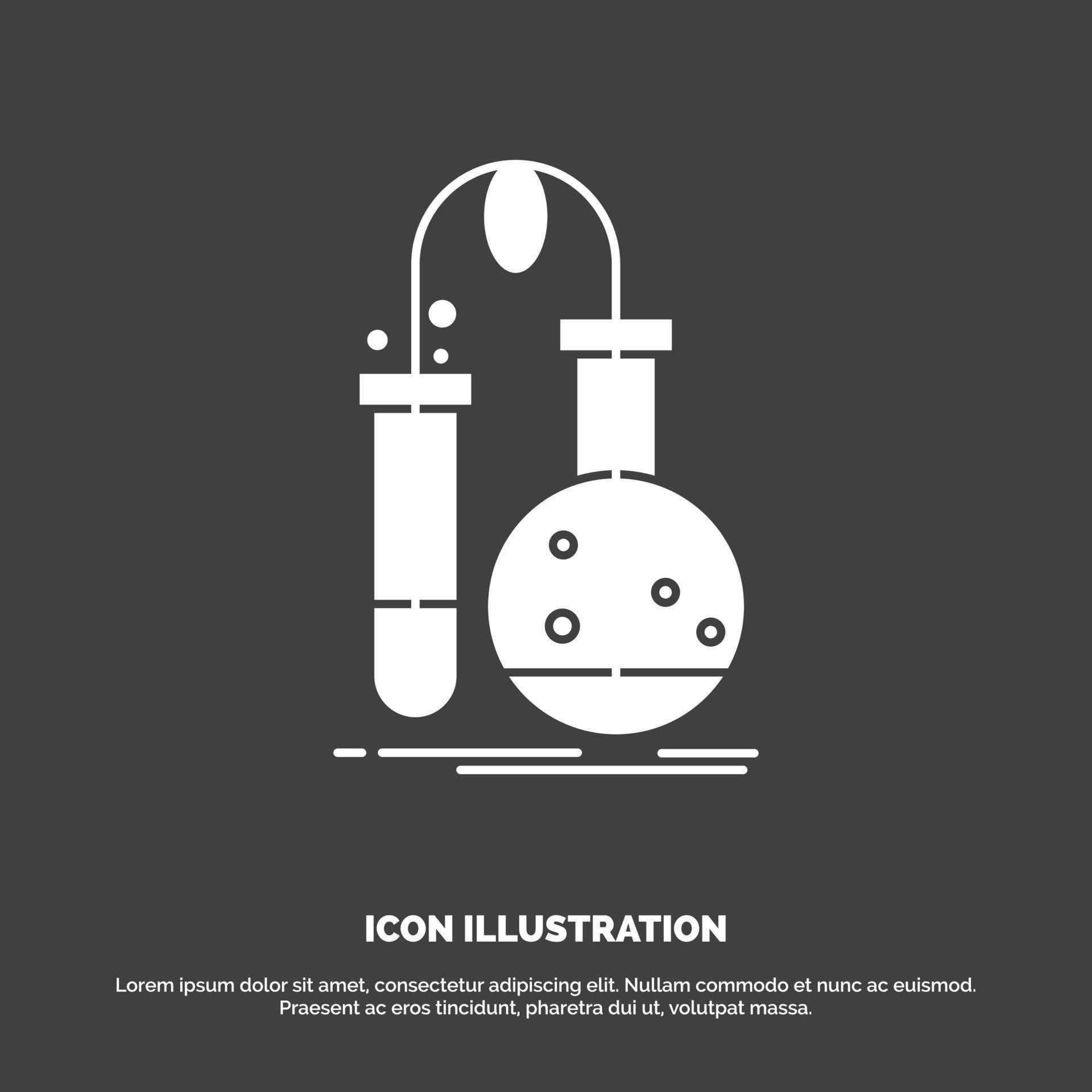 Testing Chemistry Flask Lab Science Icon Glyph Vector Symbol For Ui And Ux Website Or