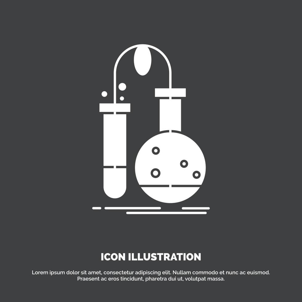 Testing Chemistry Flask Lab Science Icon Glyph Vector Symbol For Ui And Ux Website Or