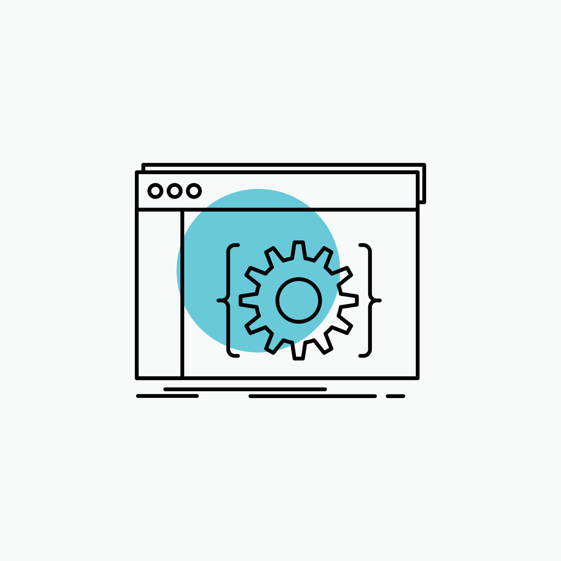 Api App Coding Developer Software Line Icon 12970728 Vector Art At Vecteezy