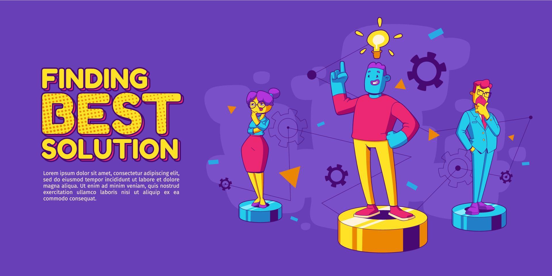 Finding best solution vector poster 12975474 Vector Art at Vecteezy Finding best solution vector poster 12975474 Vector Art at Vecteezy