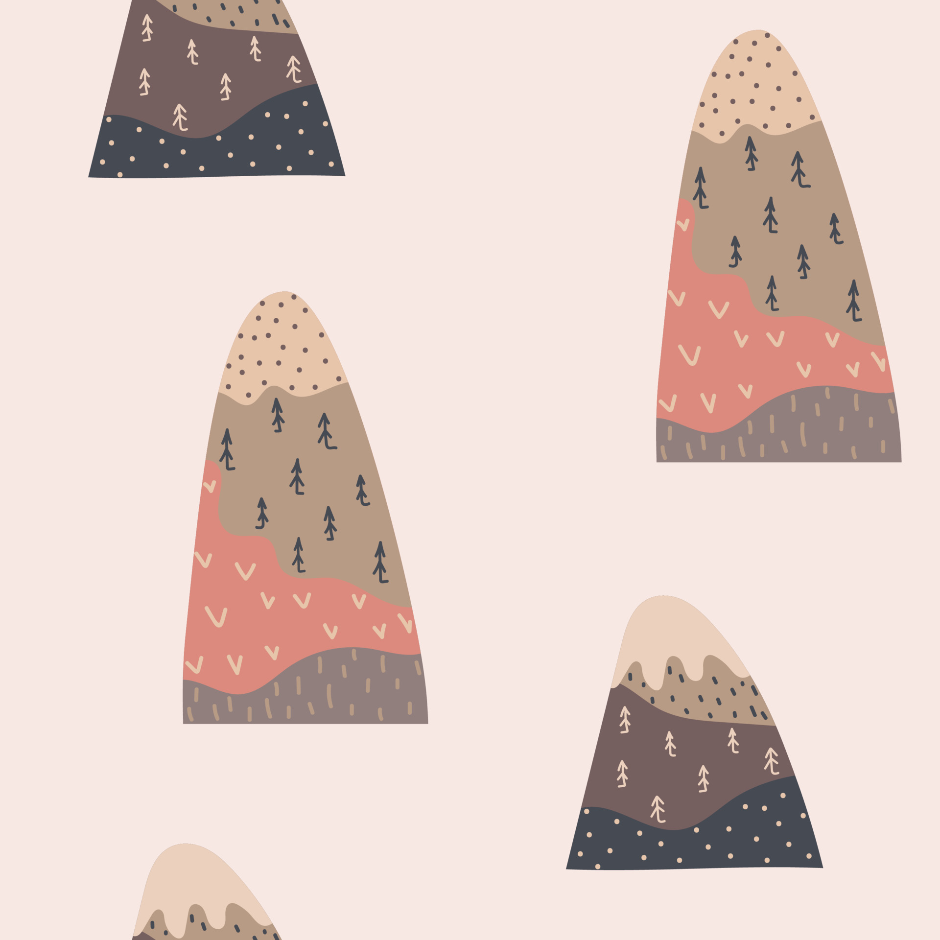 doodle mountains pattern 12976175 Vector Art at Vecteezy