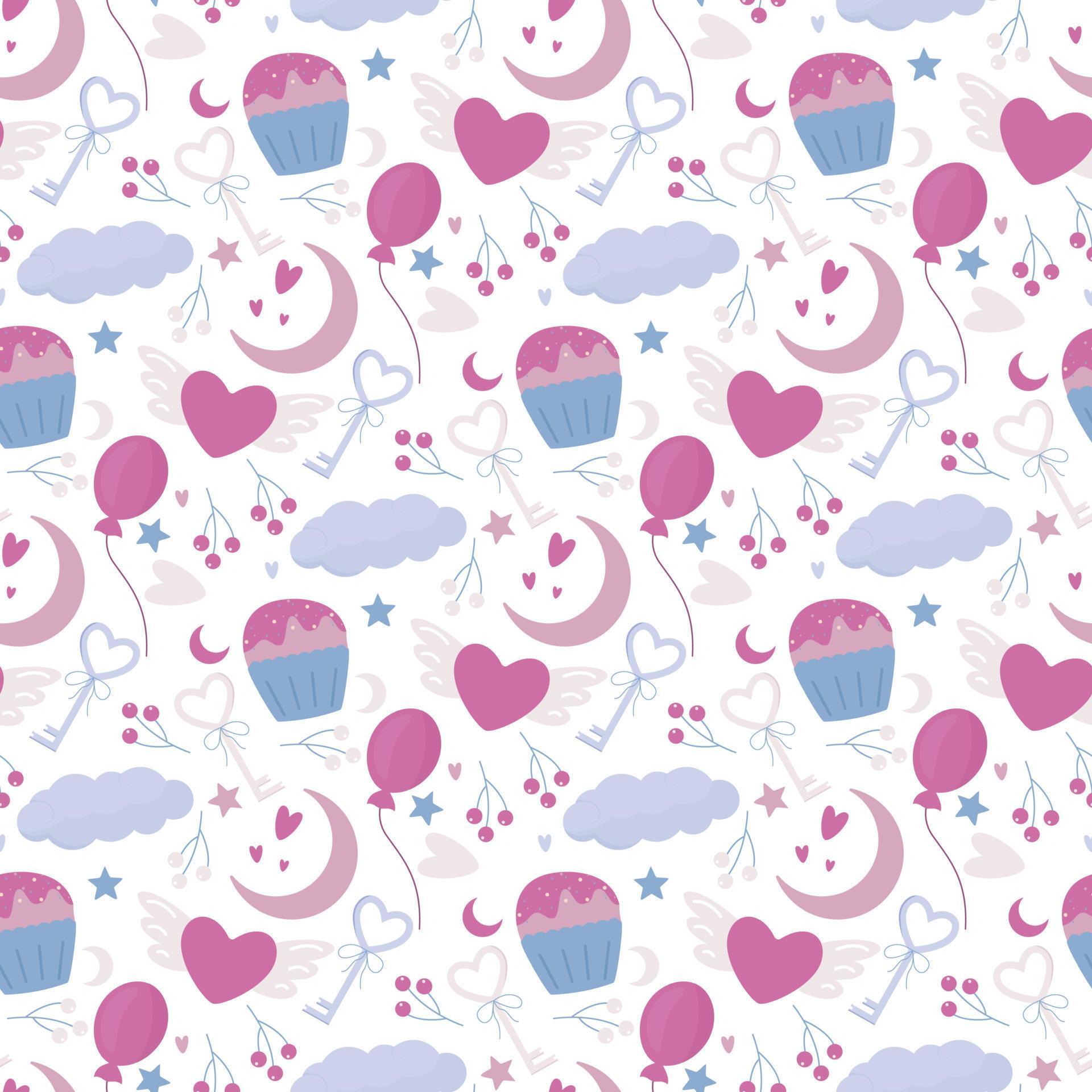 romantic pattern background 12976181 Vector Art at Vecteezy