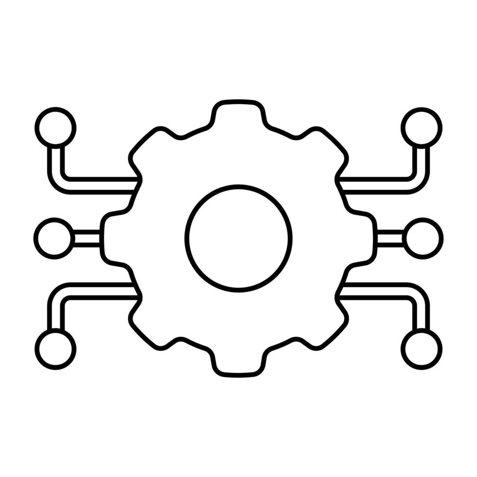 Conceptual flat design icon of network setting 12976479 Vector Art at ...