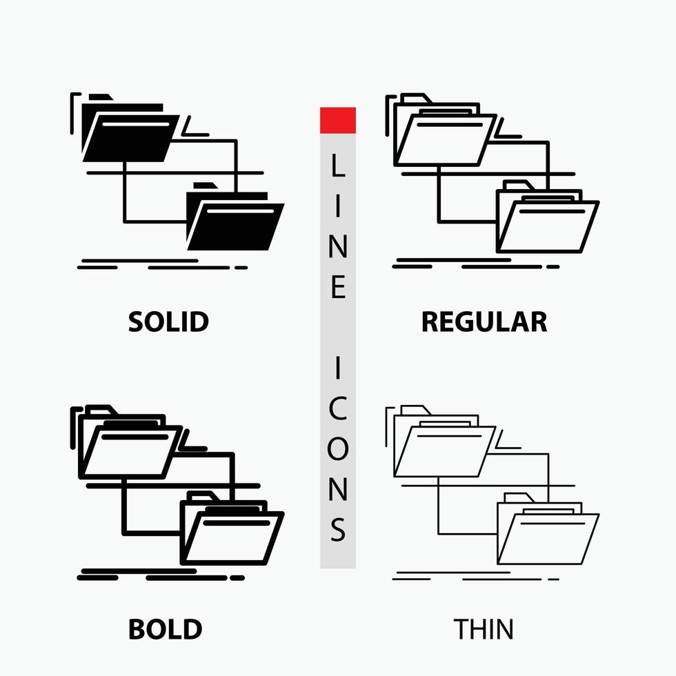 Folder File Management Move Copy Icon In Thin Regular Bold Line
