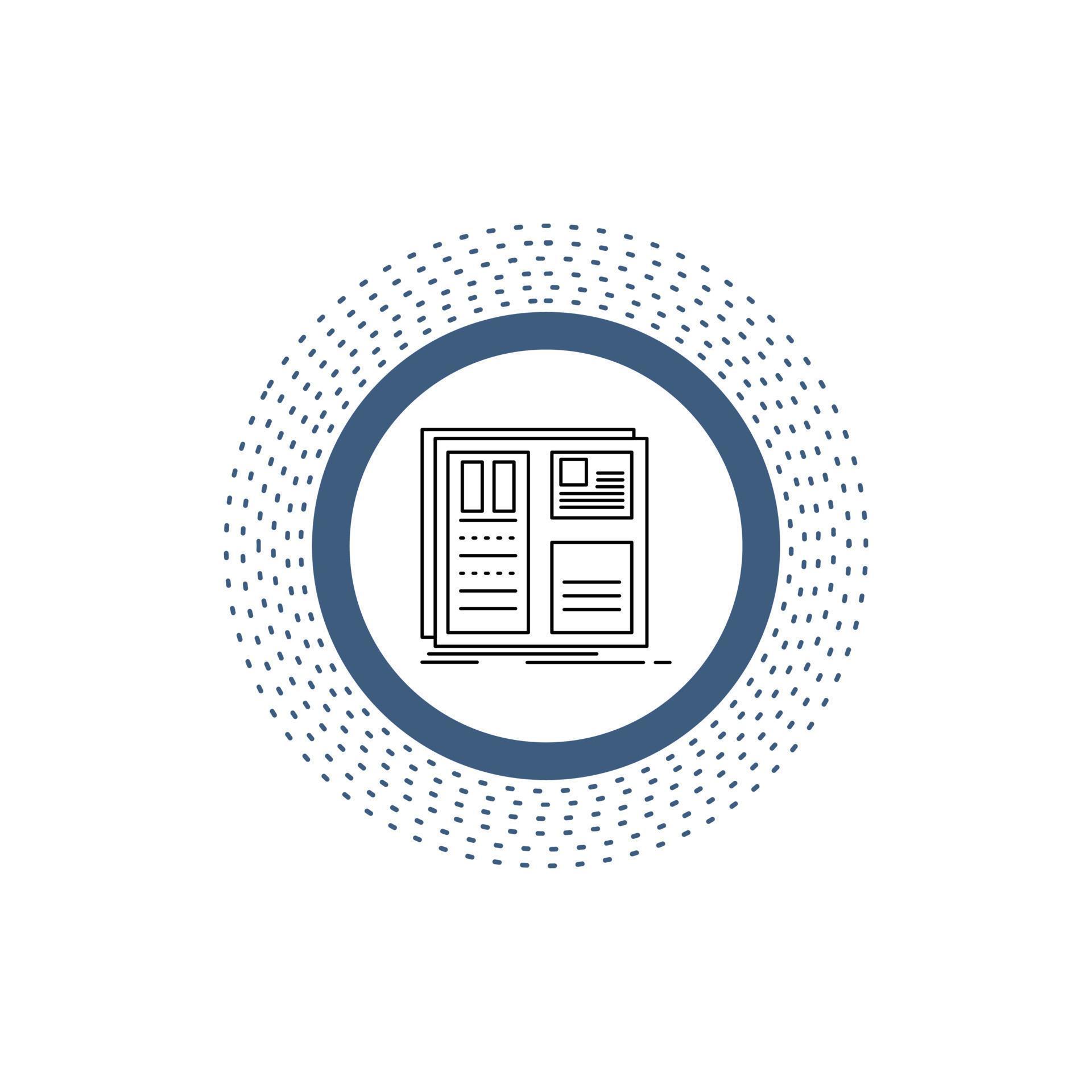 Design Grid Interface Layout Ui Line Icon Vector Isolated