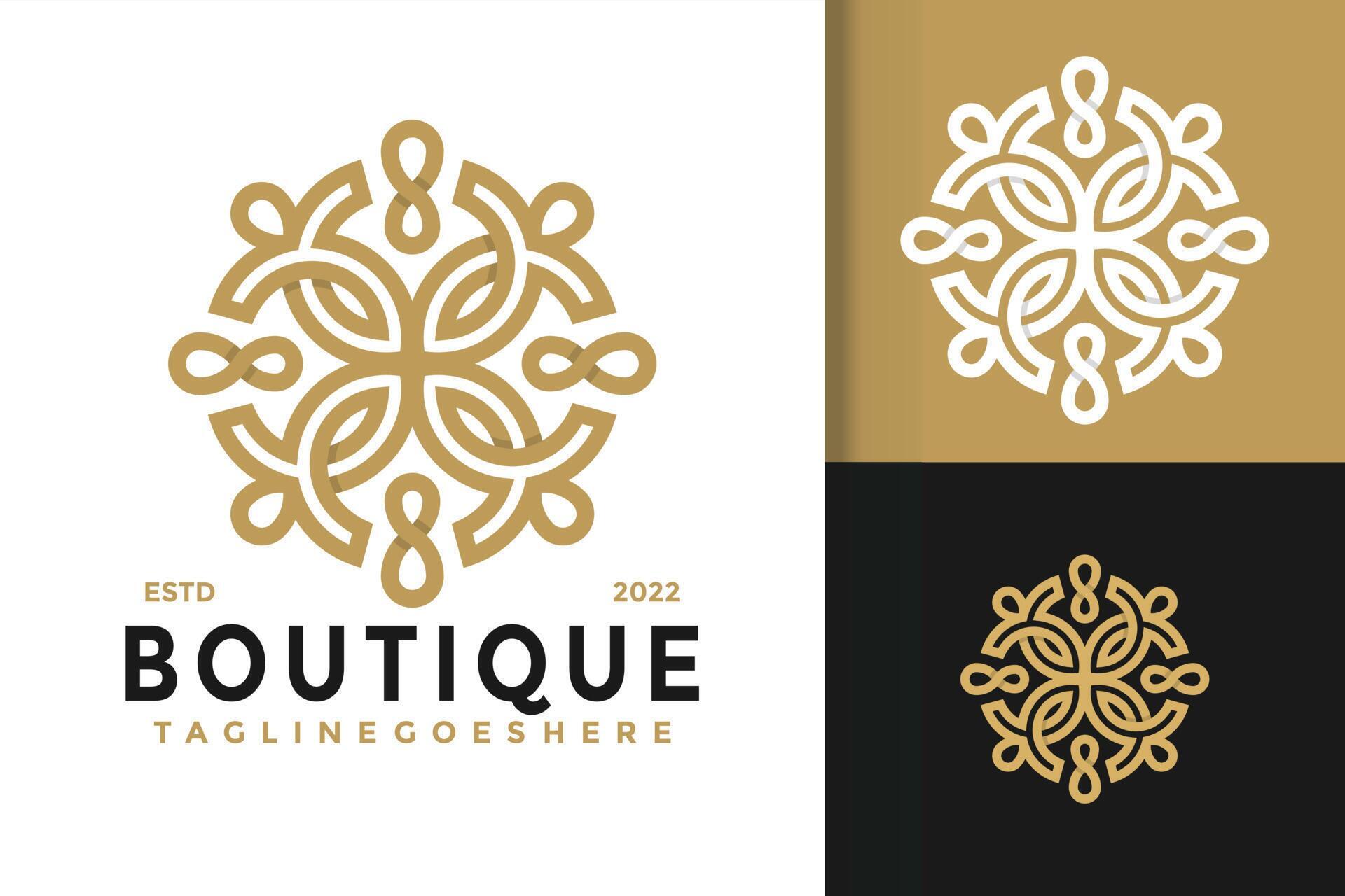 elegante diseño de logotipo boutique spa, vector de logotipos de ...