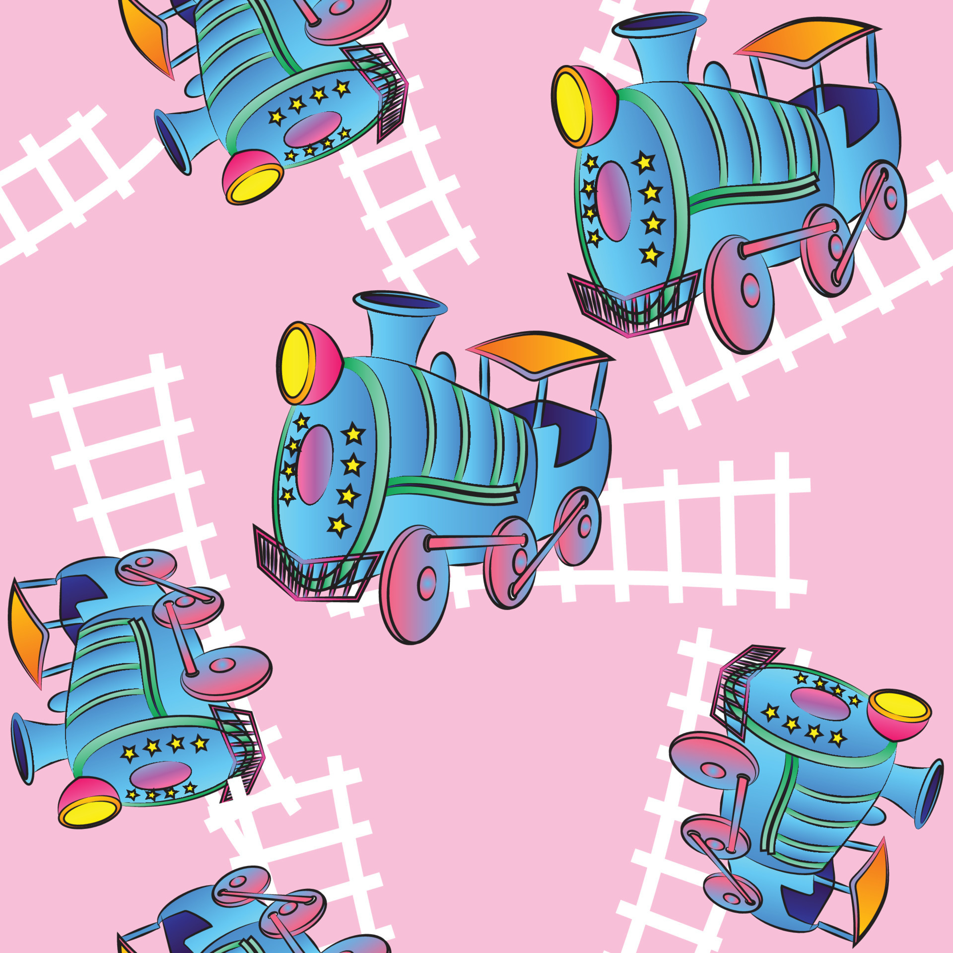 Seamless, Hand drawing train engine print design seamless pattern ... Seamless, Hand drawing train engine print design seamless pattern ...