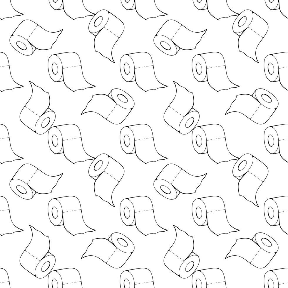 Toilet Paper Seamless Pattern Vector Flat Illustration 12980156 Vector