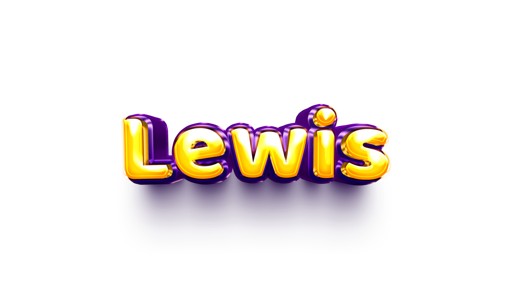 names of boys English helium balloon shiny celebration sticker 3d inflated 12981404 PNG